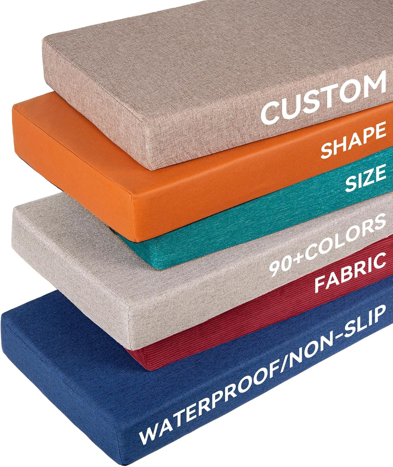 Amazon.com: Gildoveo Custom Bench Cushion, Window Seat Cushions, Indoor ...