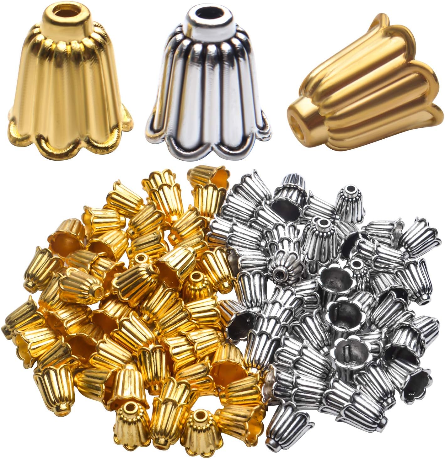 Amazon.com: Aylifu 50pcs Brass Tassel Caps, Leather Ends Caps Glue in ...