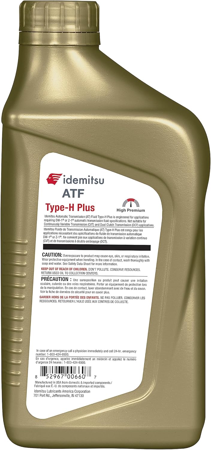 Idemitsu Líquido de transmisión automática ATF tipo H-Plus – 1QT – Yaxa ...