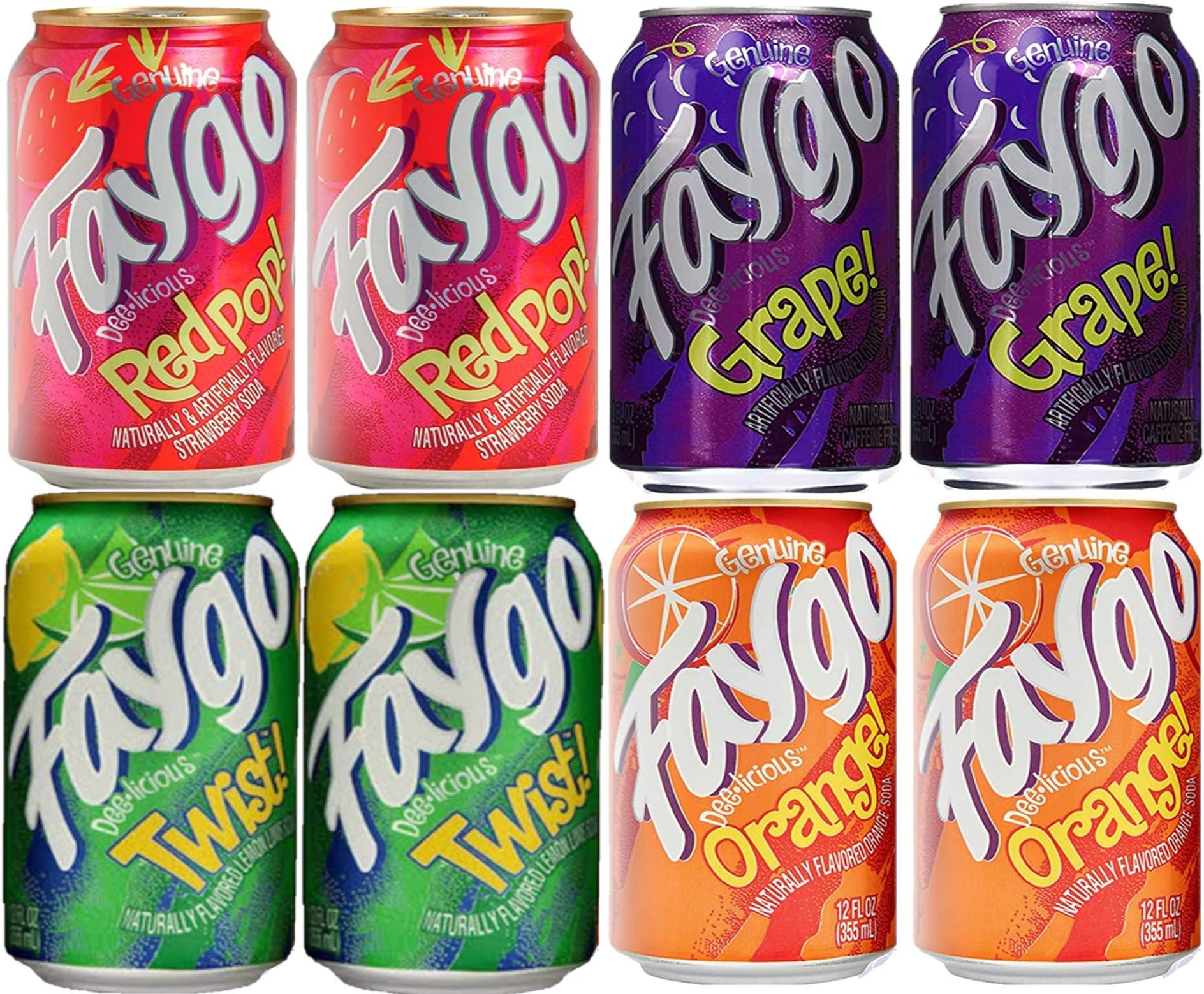 Amazon.com : Faygo Firework 8 pack 12 oz cans soda pop soft drink ...