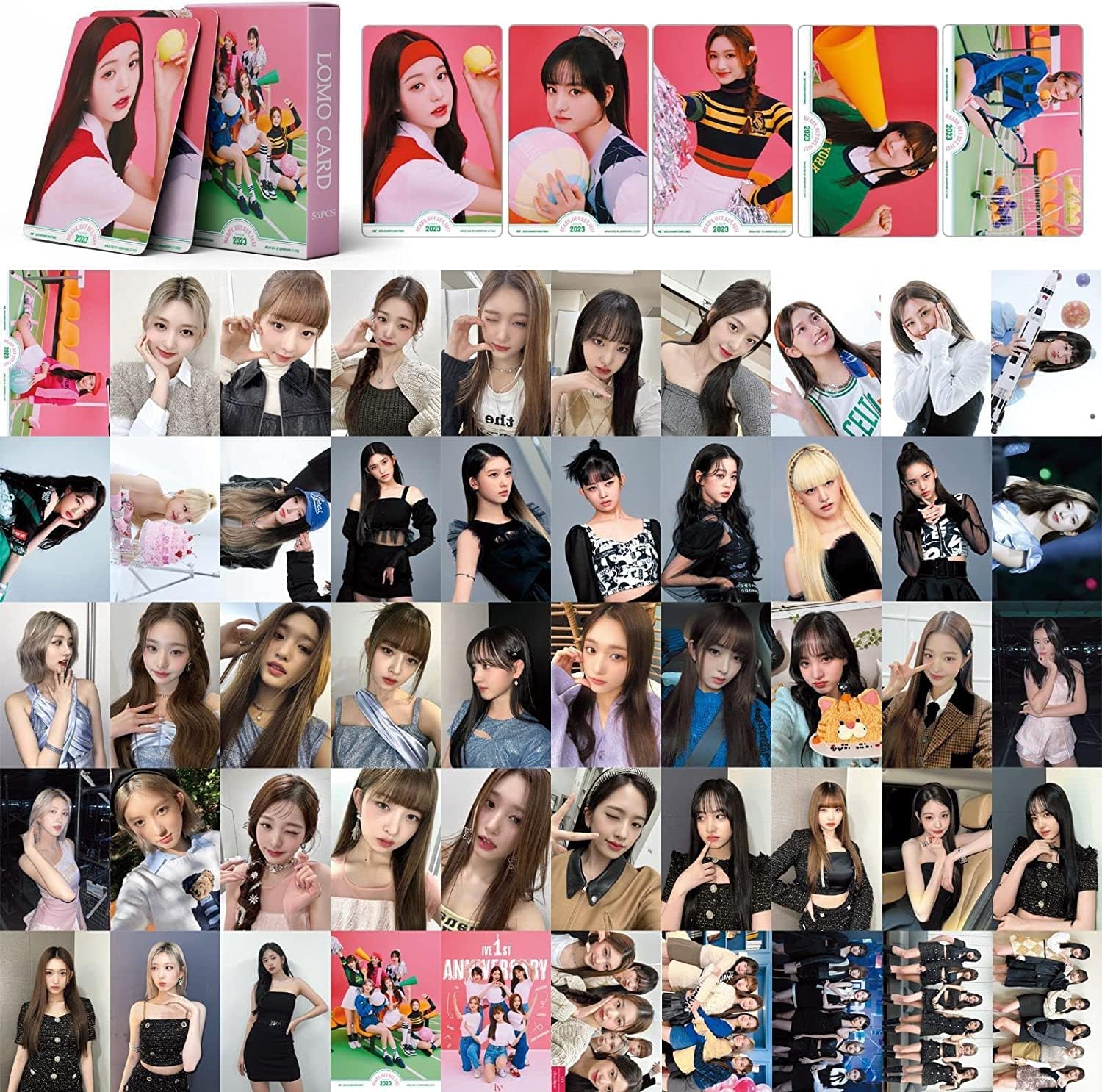 Kpop IVE Lomo Card Photocards 55pcs IVE 2023 SEASON'S GREETINGS New Album Lomo Card IVE Mini ...