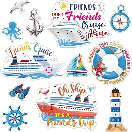 Amazon.com: Kanayu 12 Pieces Cruise Door Magnets Decorations, Sea ...