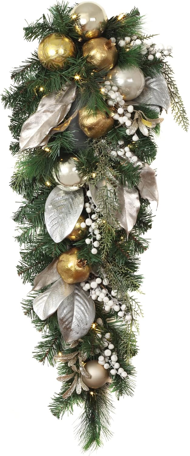 Amazon.com: National Tree Company, Pre-Lit Artificial Christmas Swag ...