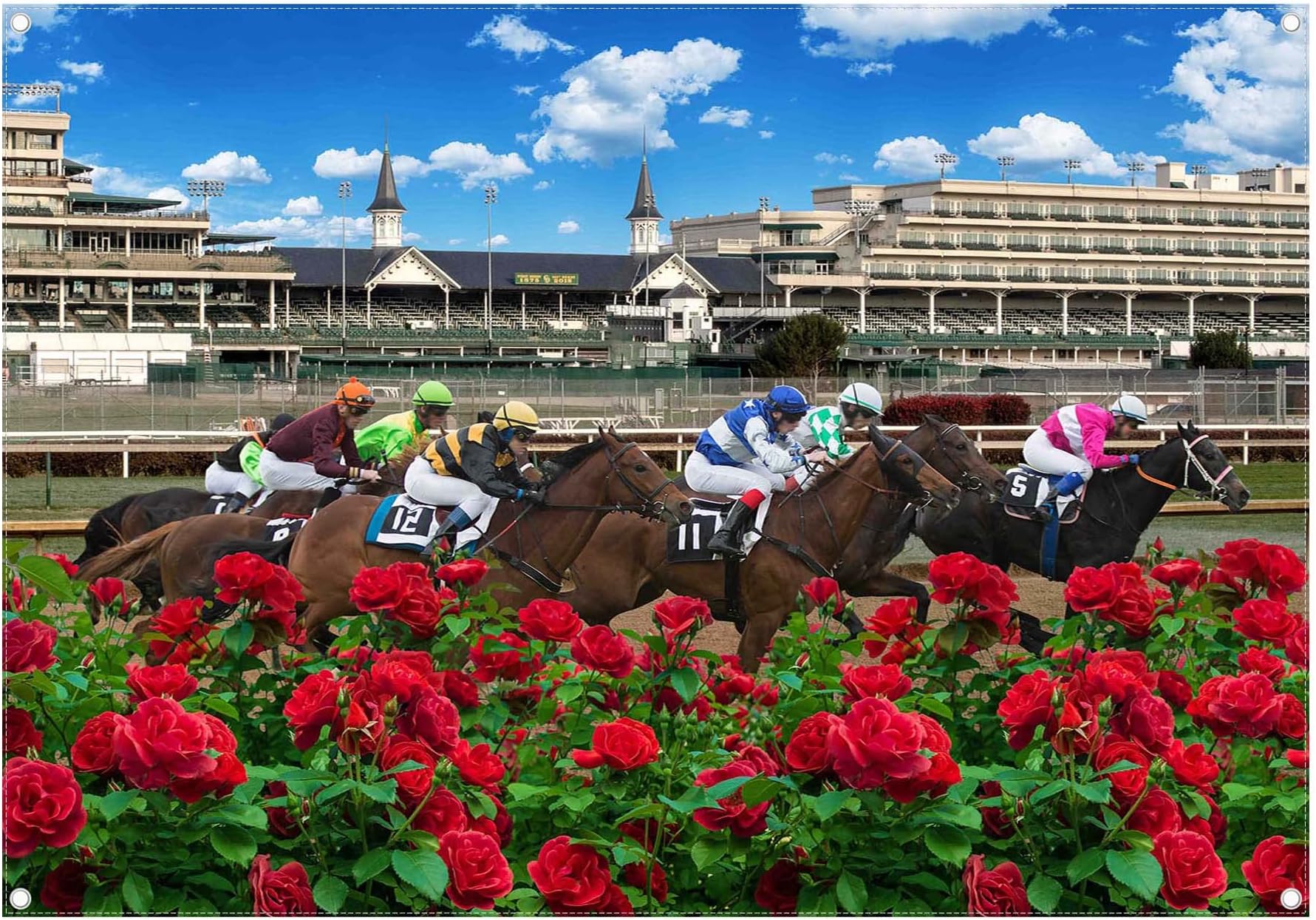 Amazon.com : Run for The Roses Backdrop 7x5FT Kentucky Derby Horse ...