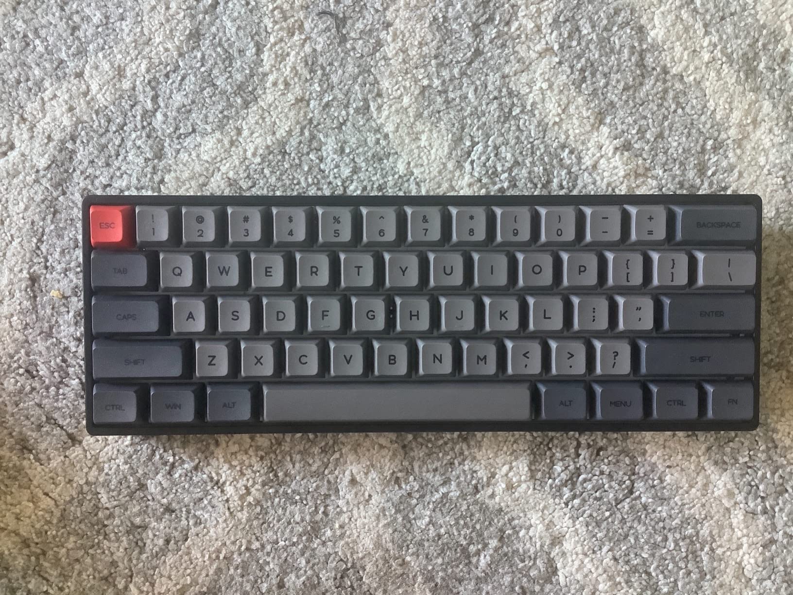 YUNZII SK61 Grey Hotswap Mechanical Gaming Keyboard with Optical Switch ...