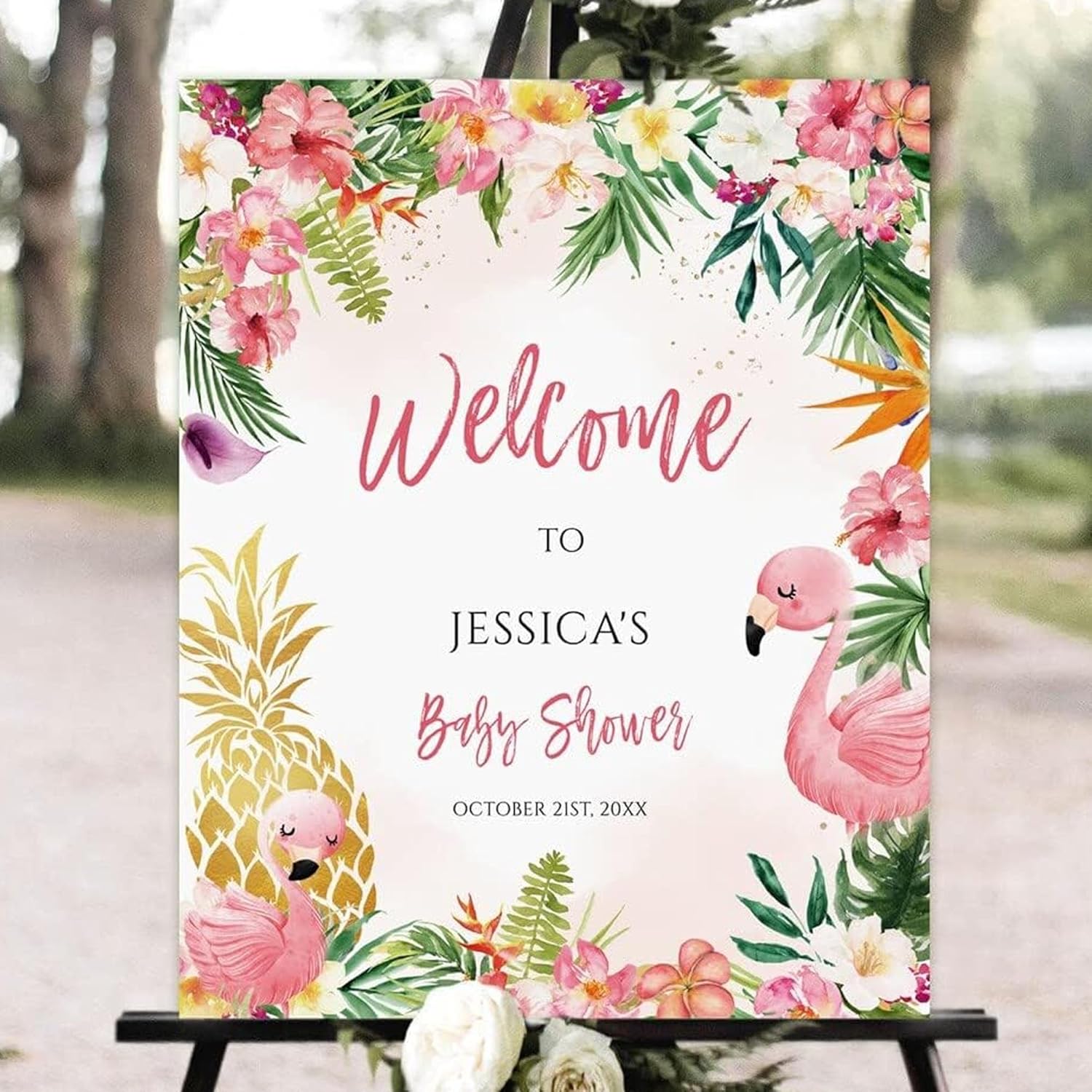 Amazon.com : Baby Shower Welcome Sign, Personalized Baby Shower Welcome ...