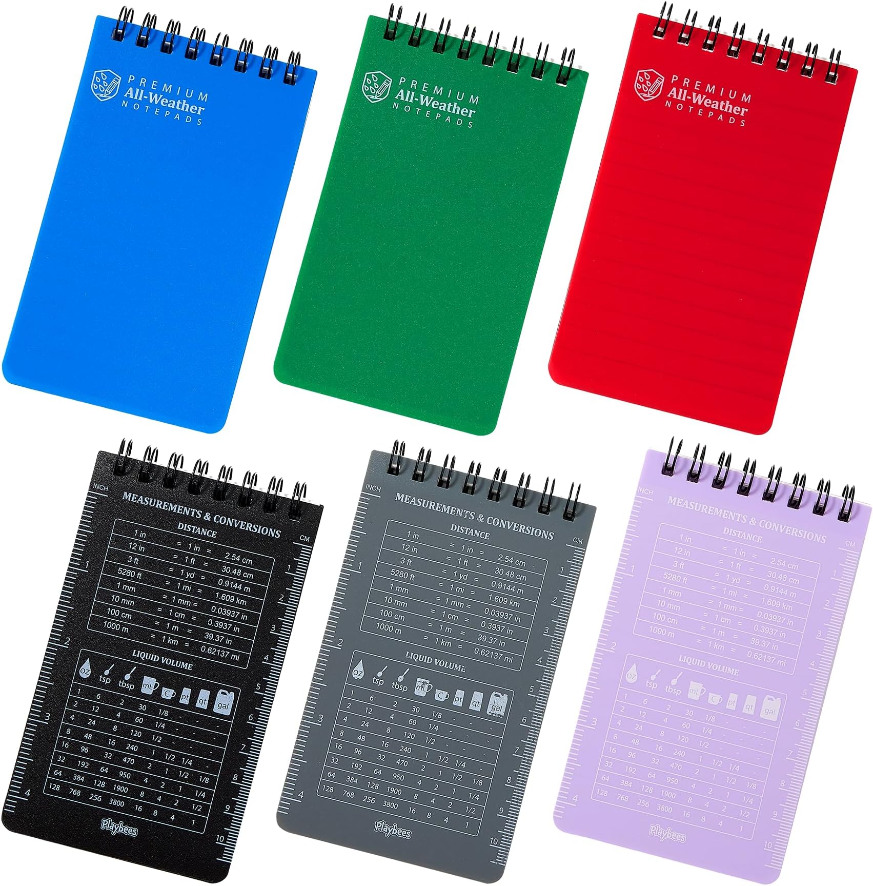 Amazon.com : COIDEA 6 Pack Waterproof Notebook, 3 x 5 Pocket Notepad ...