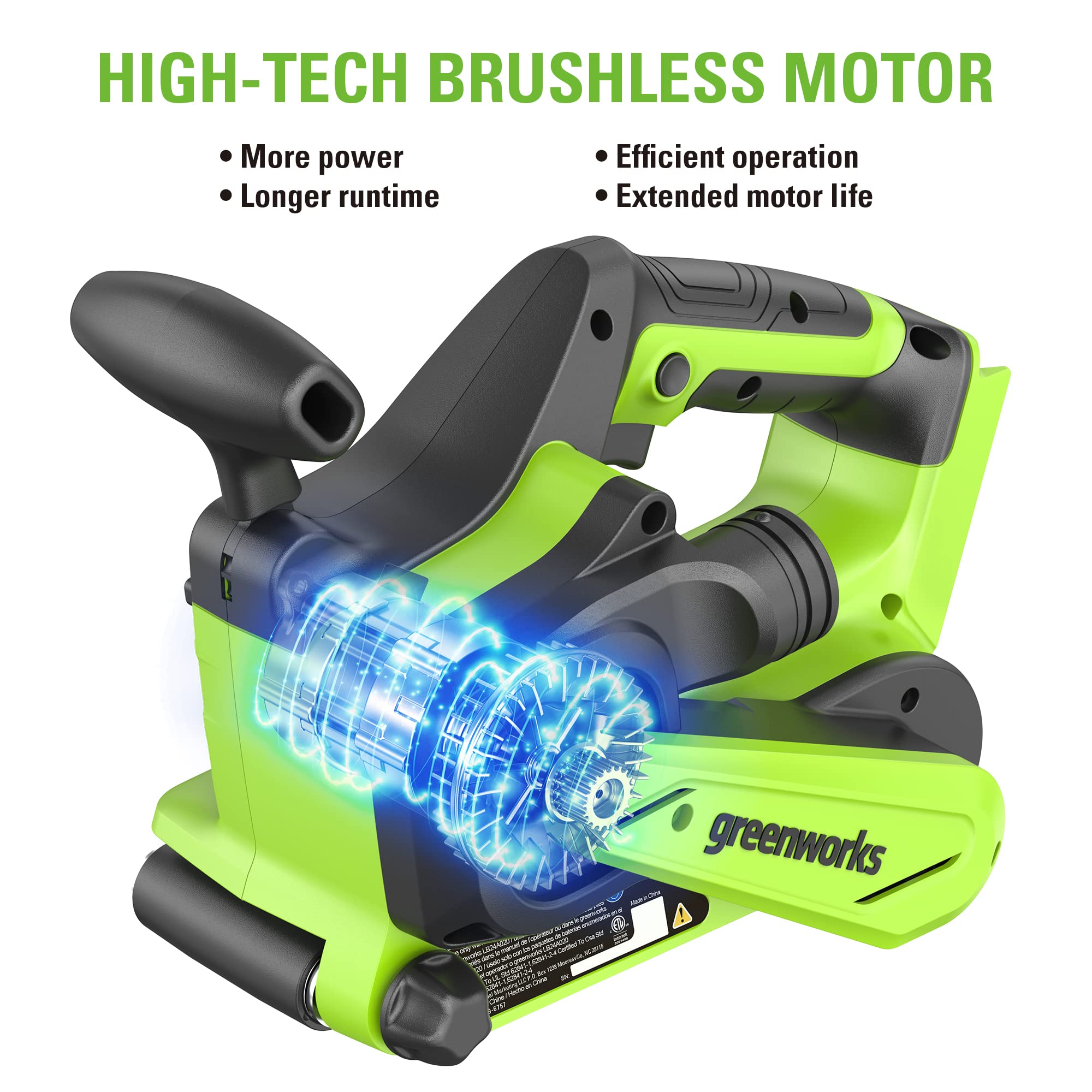 Snapklik.com : Greenworks 24V Brushless Cordless 3in. X 18in. Belt ...