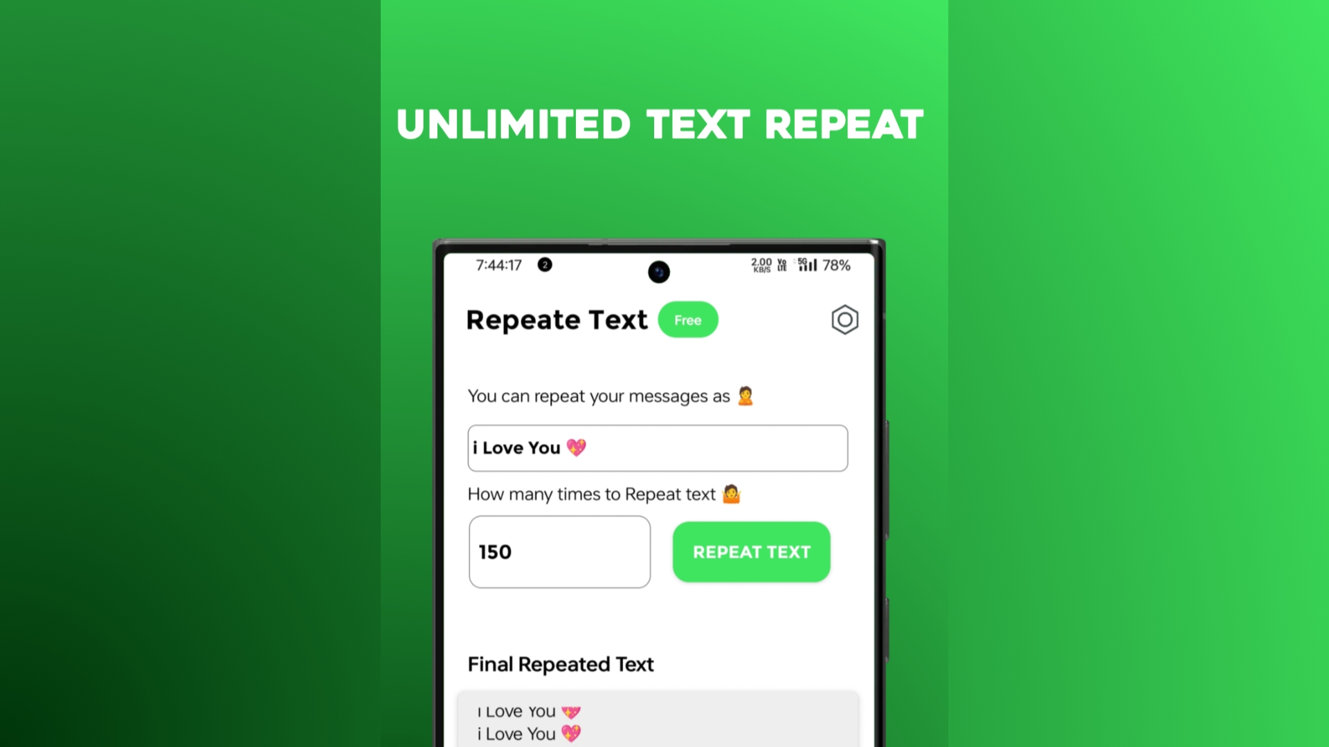 Text Repeater - Repeat Messages Easily - App on Amazon Appstore
