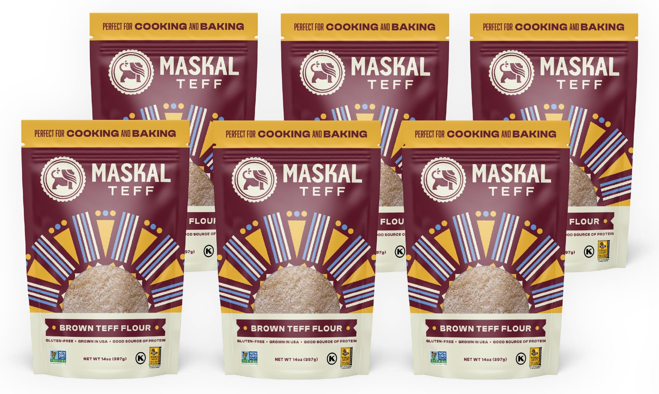 Amazon.com: Maskal Teff Brown Teff Grain, 14 Ounce : Grocery & Gourmet Food