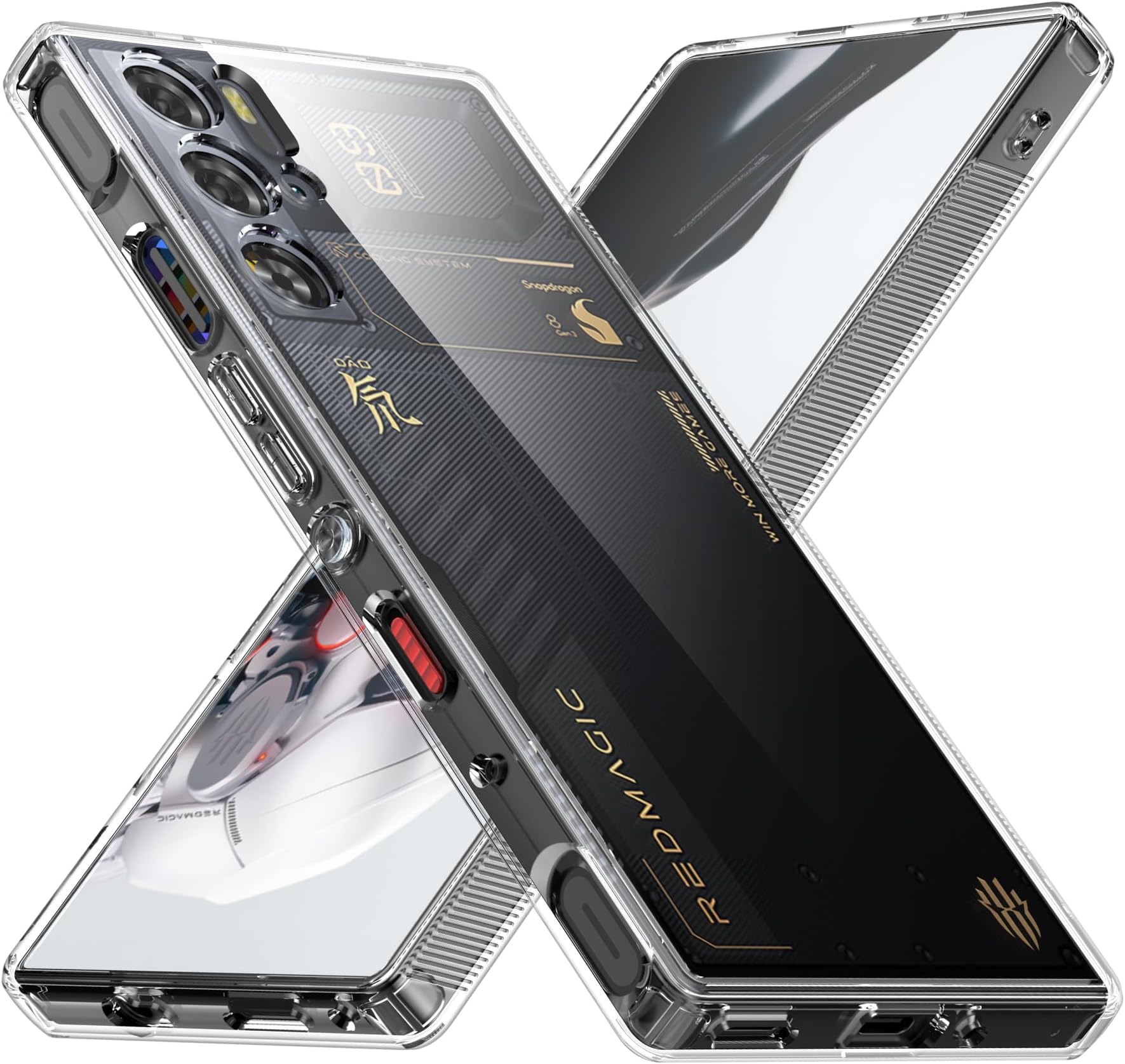 Cresee Crystal Clear Hard Back + Soft TPU Bumper Shockproof Phone Case ...