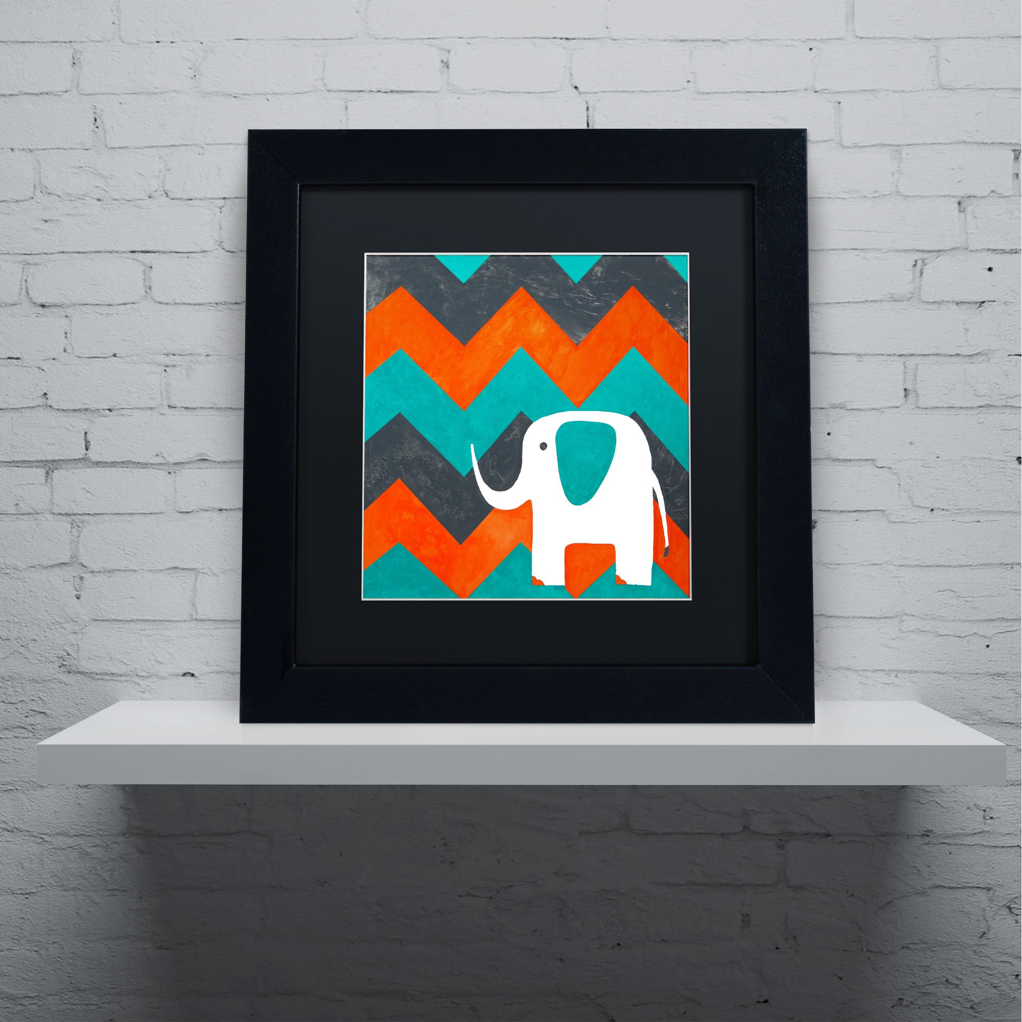 Chevron Background With Elephant Baby Boy Elephant Stickers For Baby