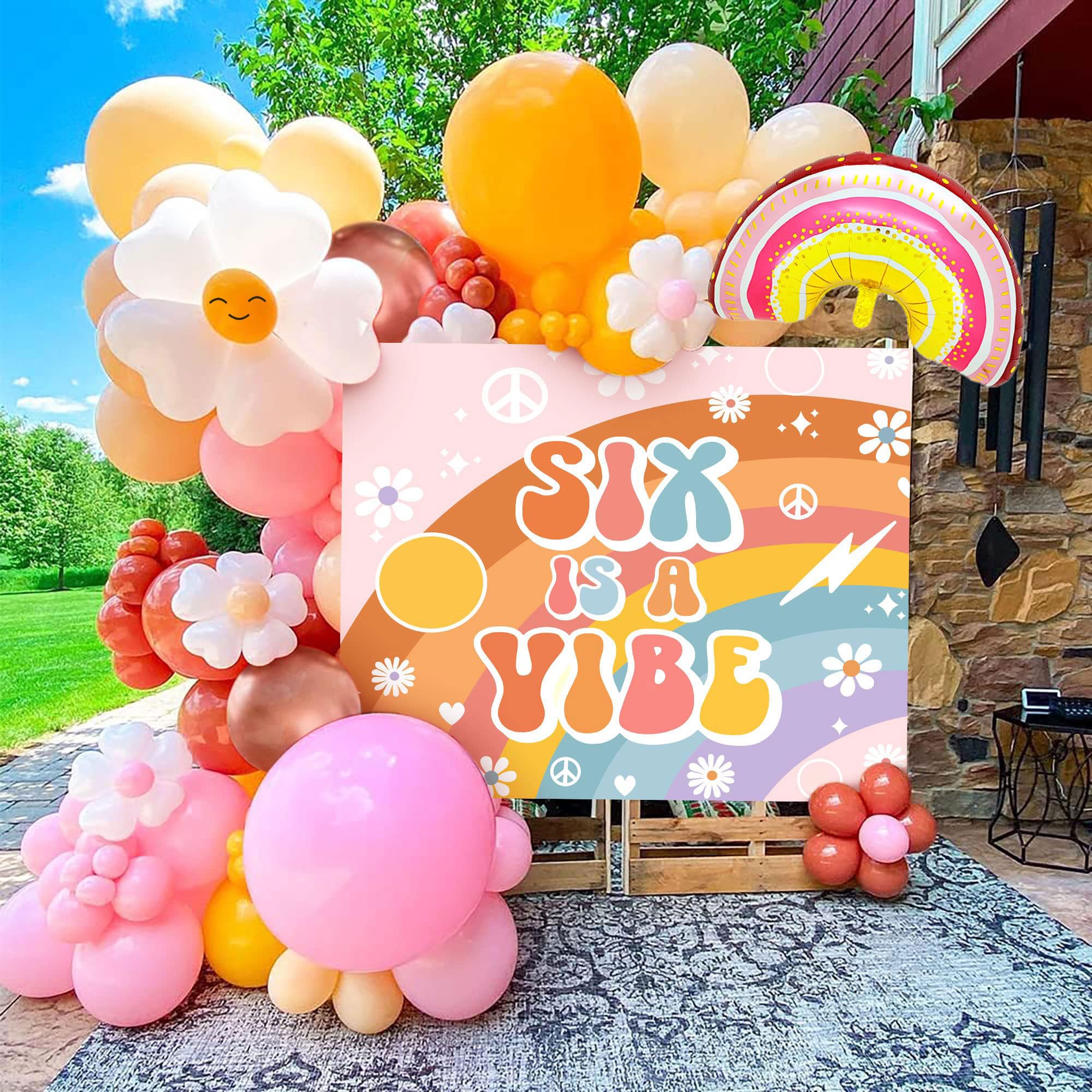 Amazon.com: 78 PCS Six is Vibe Party Decoration Backdrop Six is Vibe ...