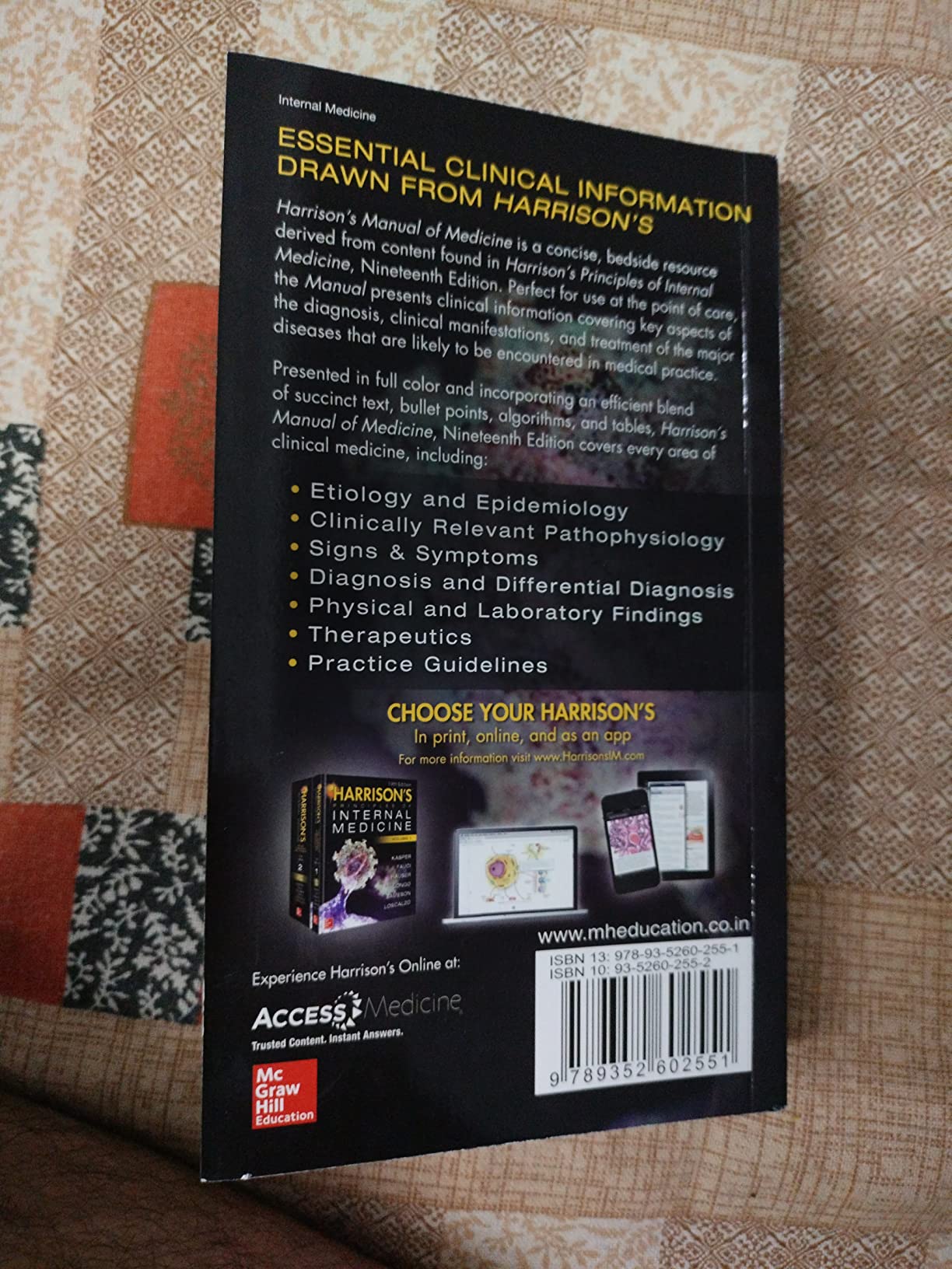 Buy (OLD)HARRISON'S MANUAL OF MEDICINE Book Online at Low Prices in ...