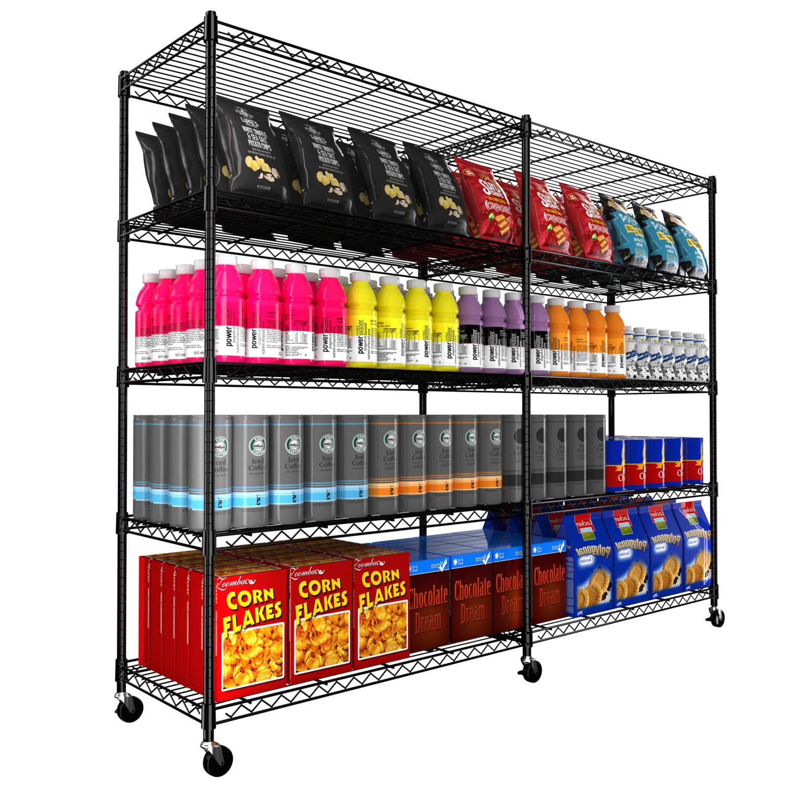 Amazon.com: LaCyan 5-Tier 76" H Adjustable Storage Shelving Unit, Heavy ...