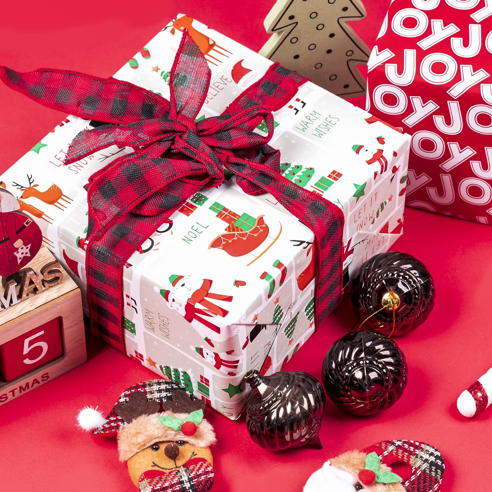 Snapklik.com : Christmas Wrapping Paper Jumbo Roll For Kids, Snowman ...