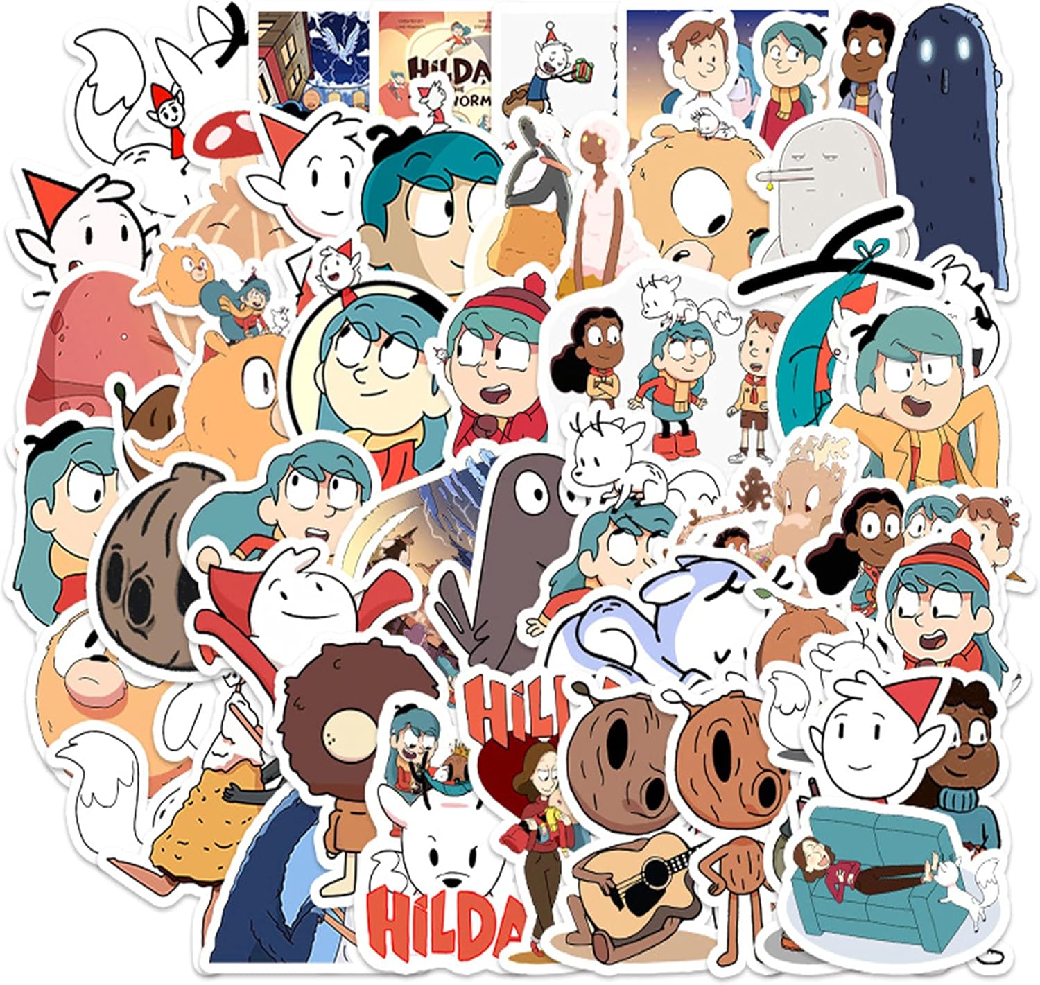 Amazon.com: Hilda Stickers, 50PCs, Aesthetic Vinyl Waterproof Decals ...
