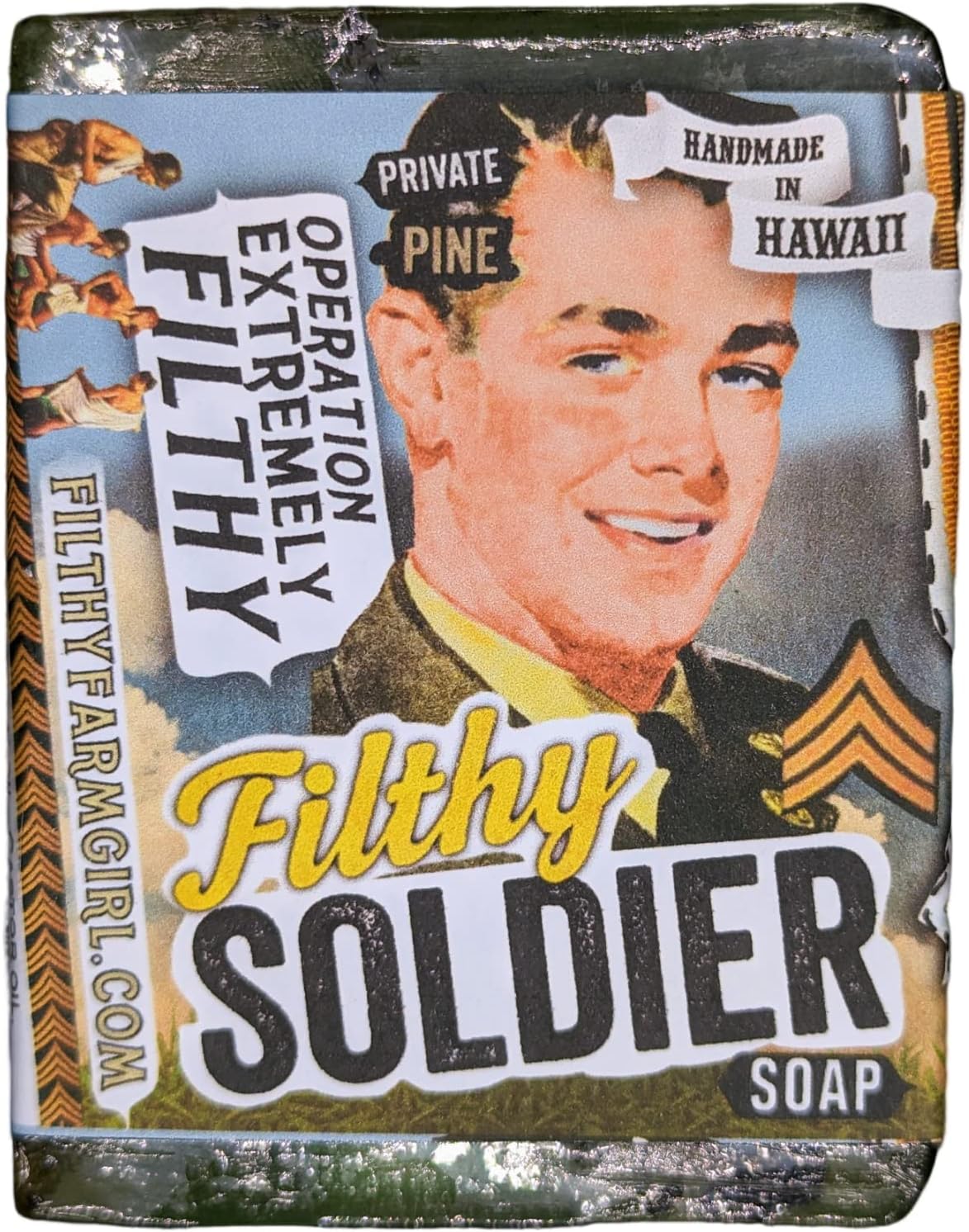 Amazon.com: Filthy Soldier all natural glycerin BAR SOAP Sandalwood ...