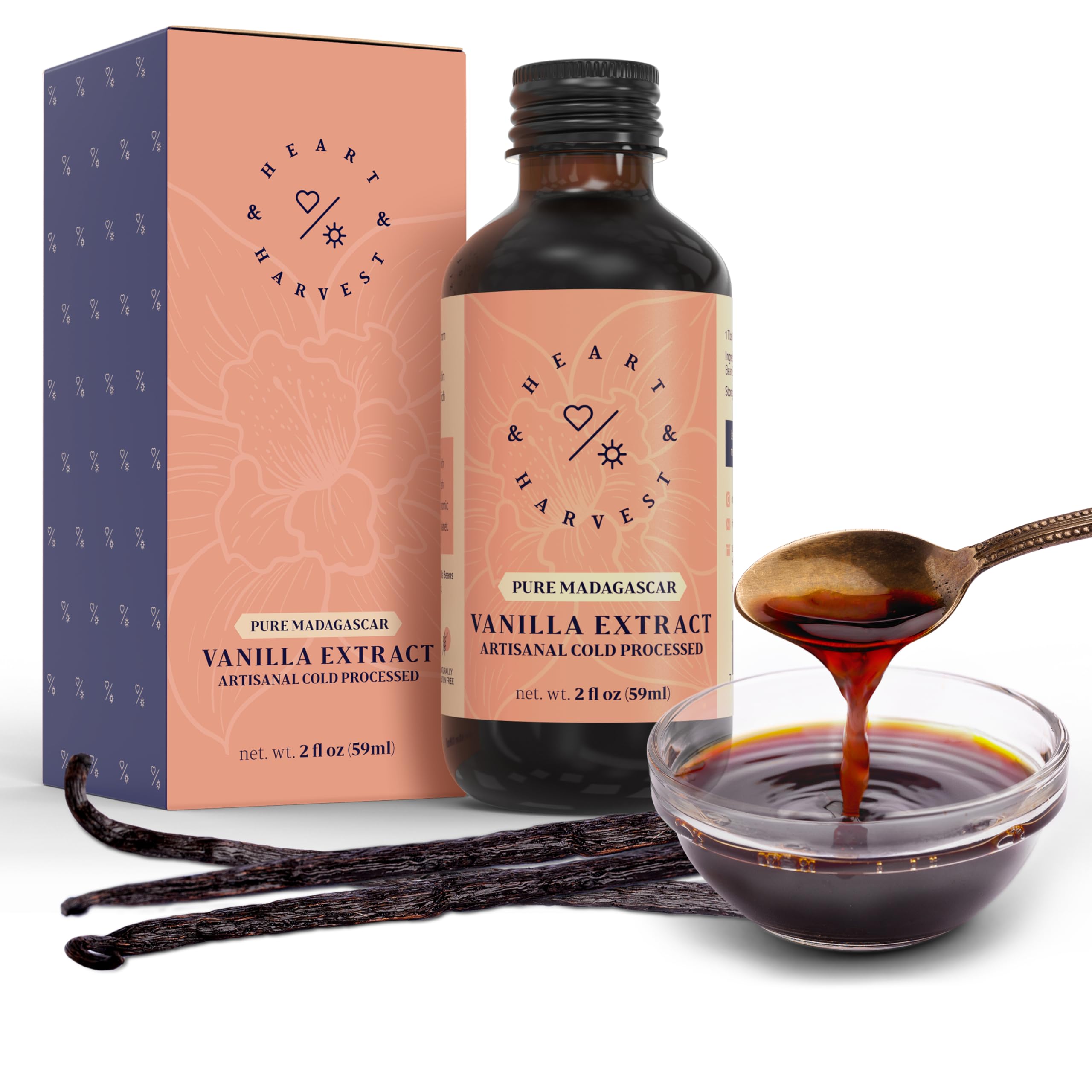 Amazon.com: Madagascar Pure Vanilla Extract for Baking - Cold-Pressed ...