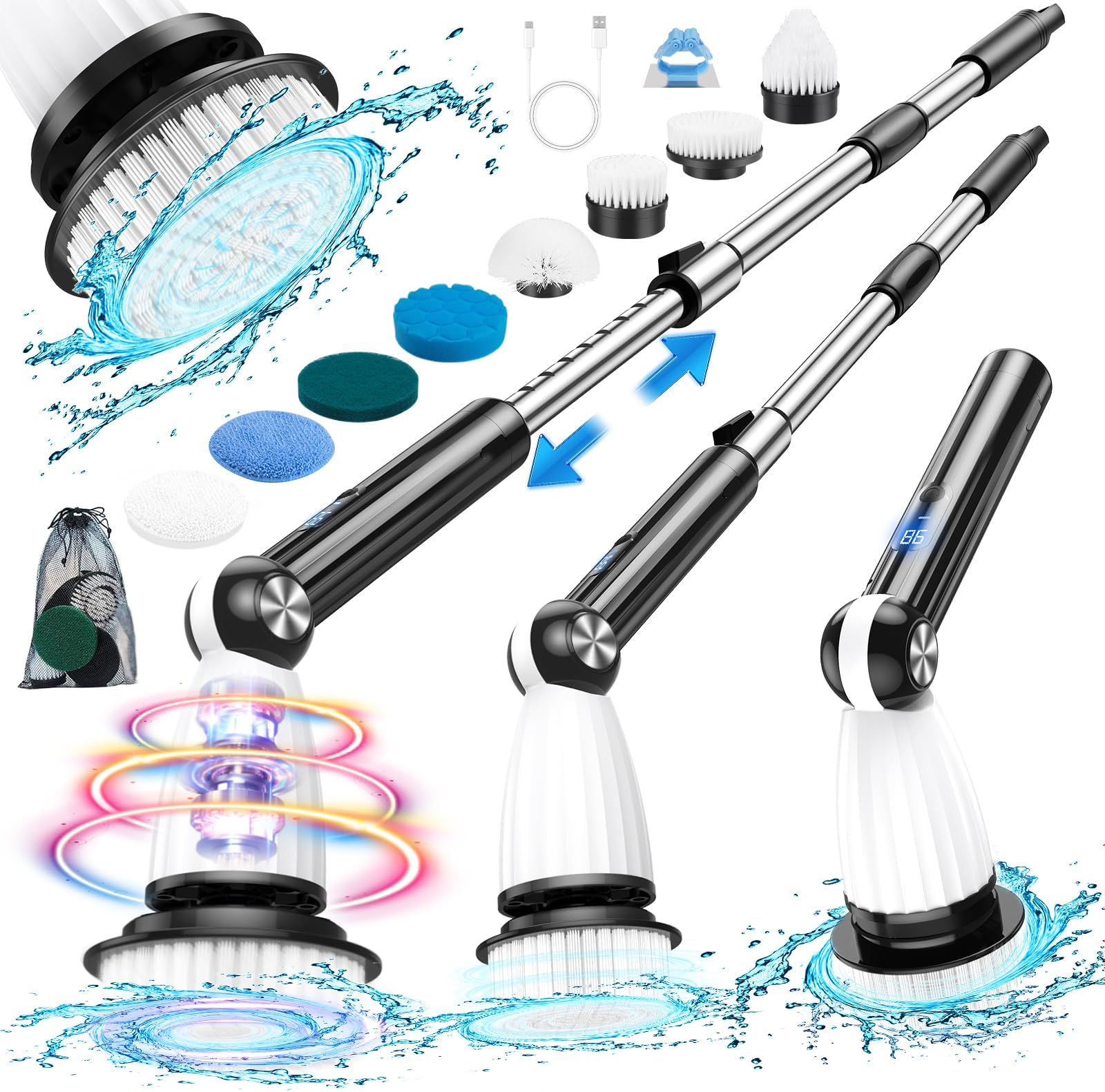 Amazon.com: SCRUBTASTIC PRO Electric Spin Scrubber, Electric Shower ...