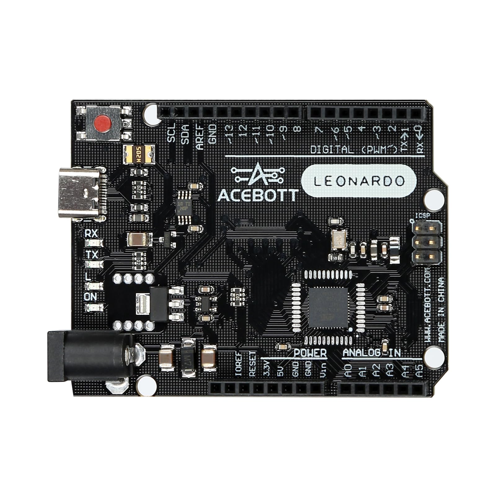 Amazon.com: ACEBOTT Leonardo R3 Microcontroller Development Board with ...