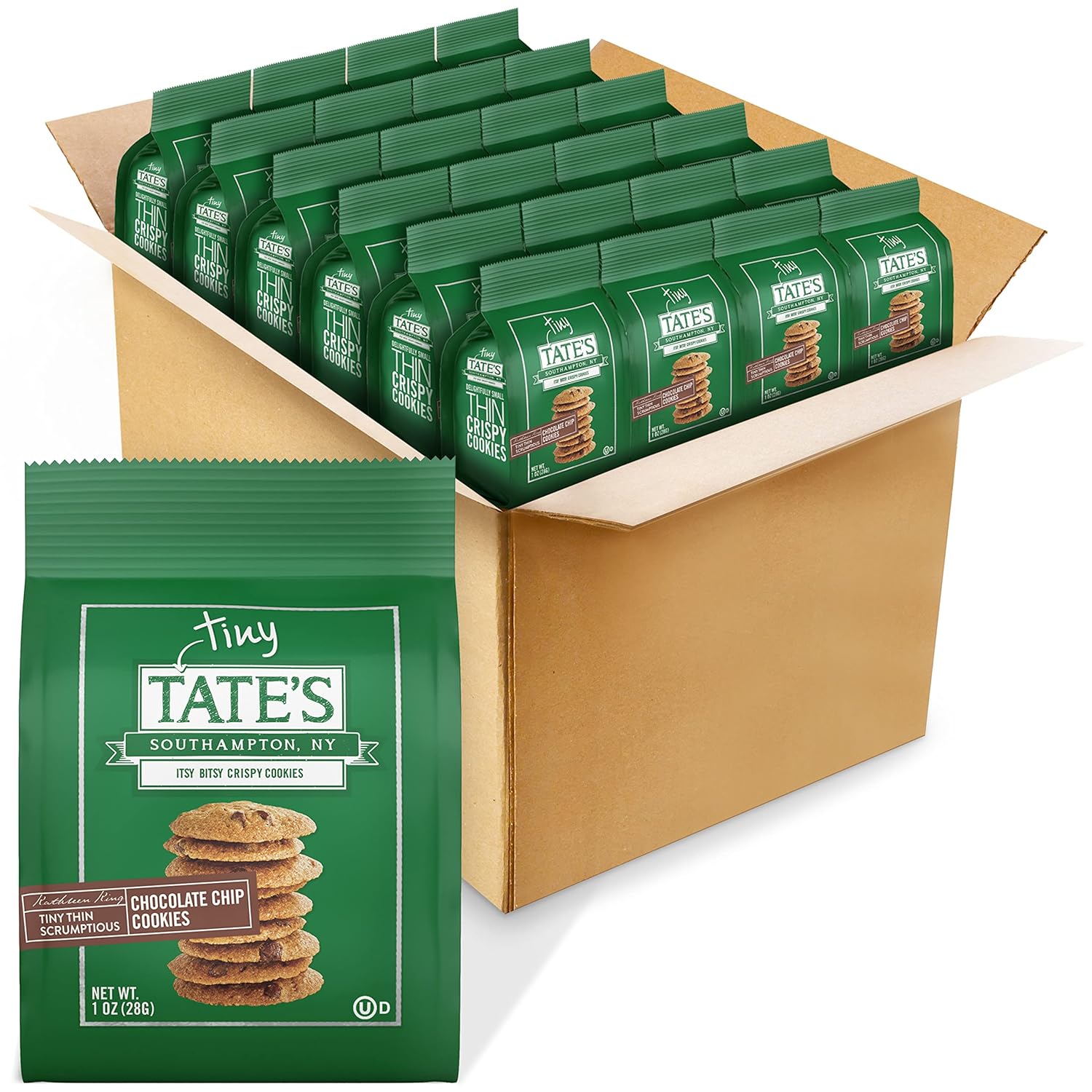 Amazon.com: Tate's Bake Shop Tiny Chocolate Chip Cookies, 1 ounce (Pack ...