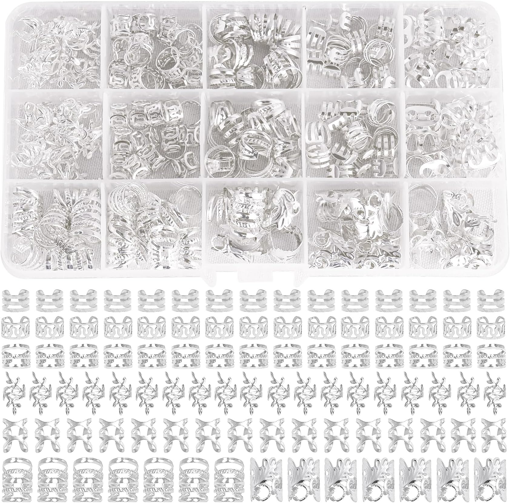 Amazon.com : 28 Pieces Dreadlock Accessories - Loc Hair Jewelry with ...