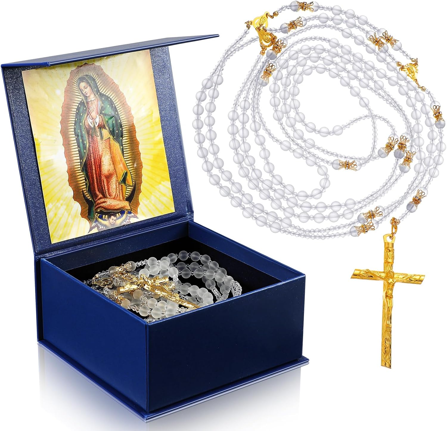 Amazon.com: Moucuny Gold Lazo Para Boda Wedding Lasso Catholic Set ...