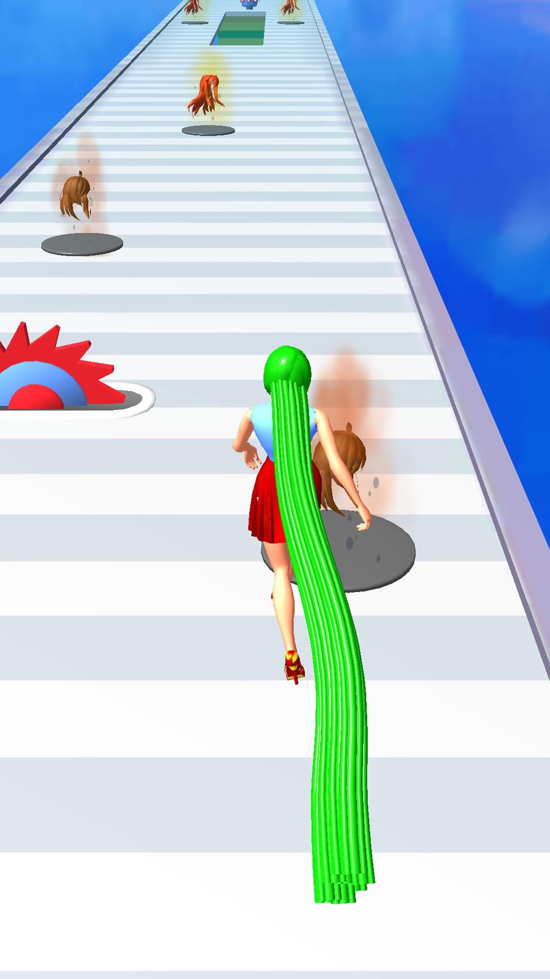 Long Hair Runner Challenge 3D Girl Long Hair Running Race 3D Run and ...