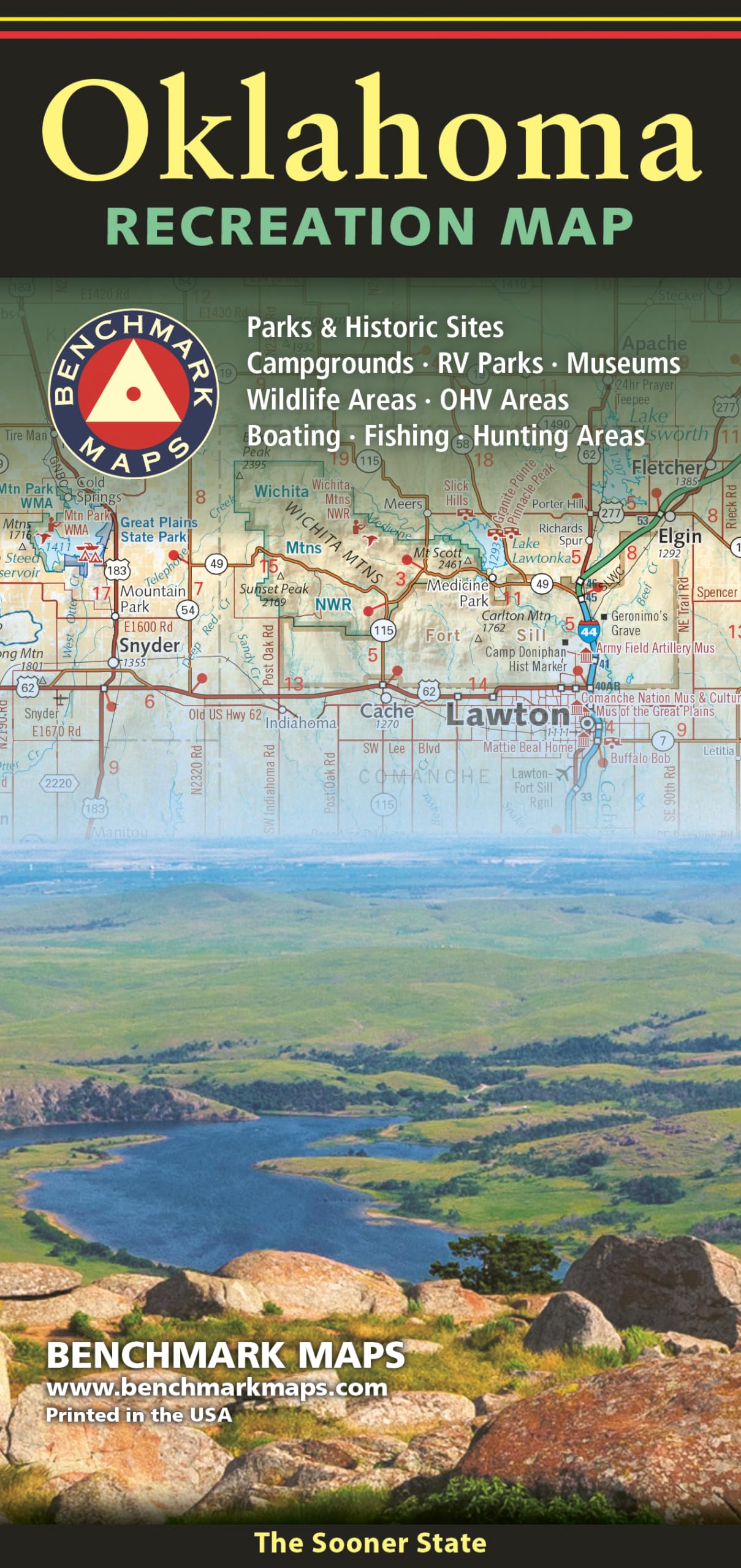 Oklahoma, The Sooner State, Recreation Map, 2024 Edition: Benchmark ...