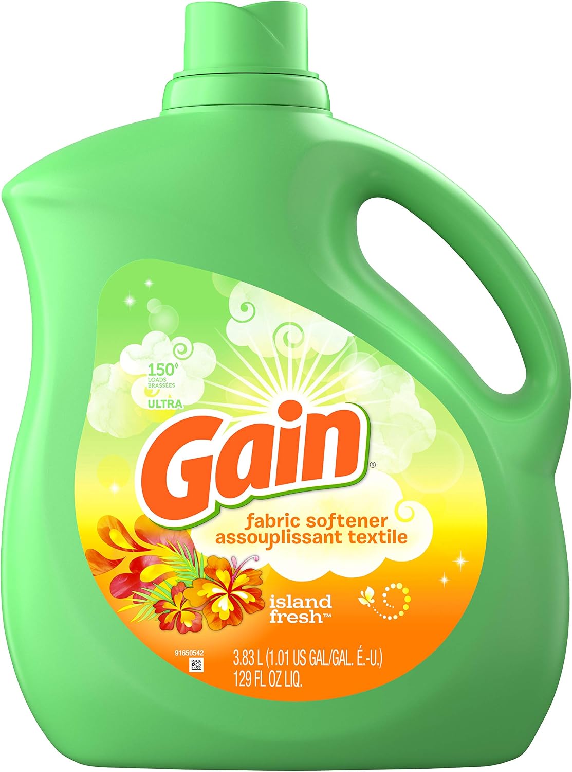 Amazon.com: Gain Liquid Fabric Softener, Island Fresh, 150 Loads 129 fl ...