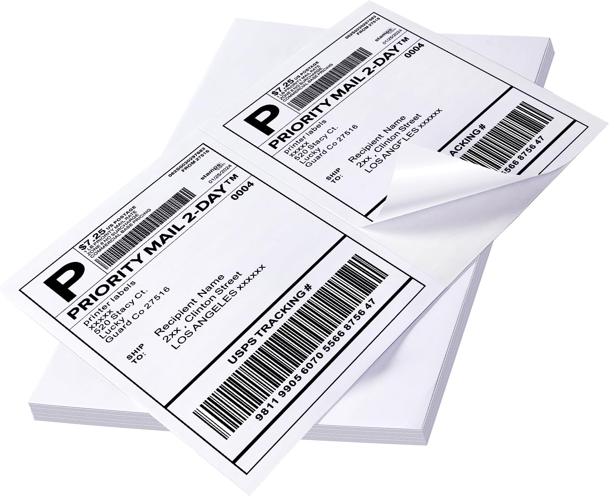 Amazon.com : Shipping Labels 8.5" x 5.5", 50 Counts Adhesive Labels ...