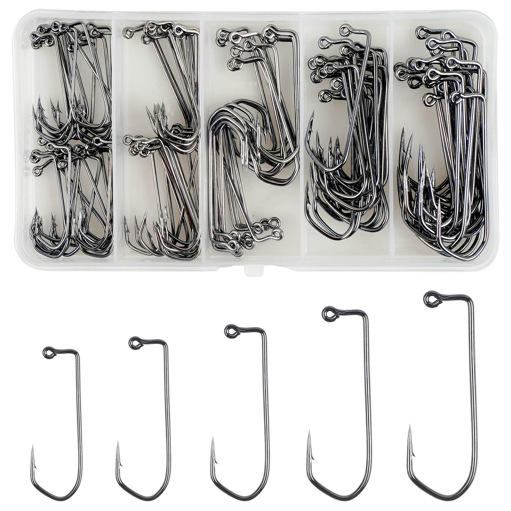 Amazon.com : 90 Degree Fishing Jig Hooks,Crappie Hooks Aberdeen Round ...