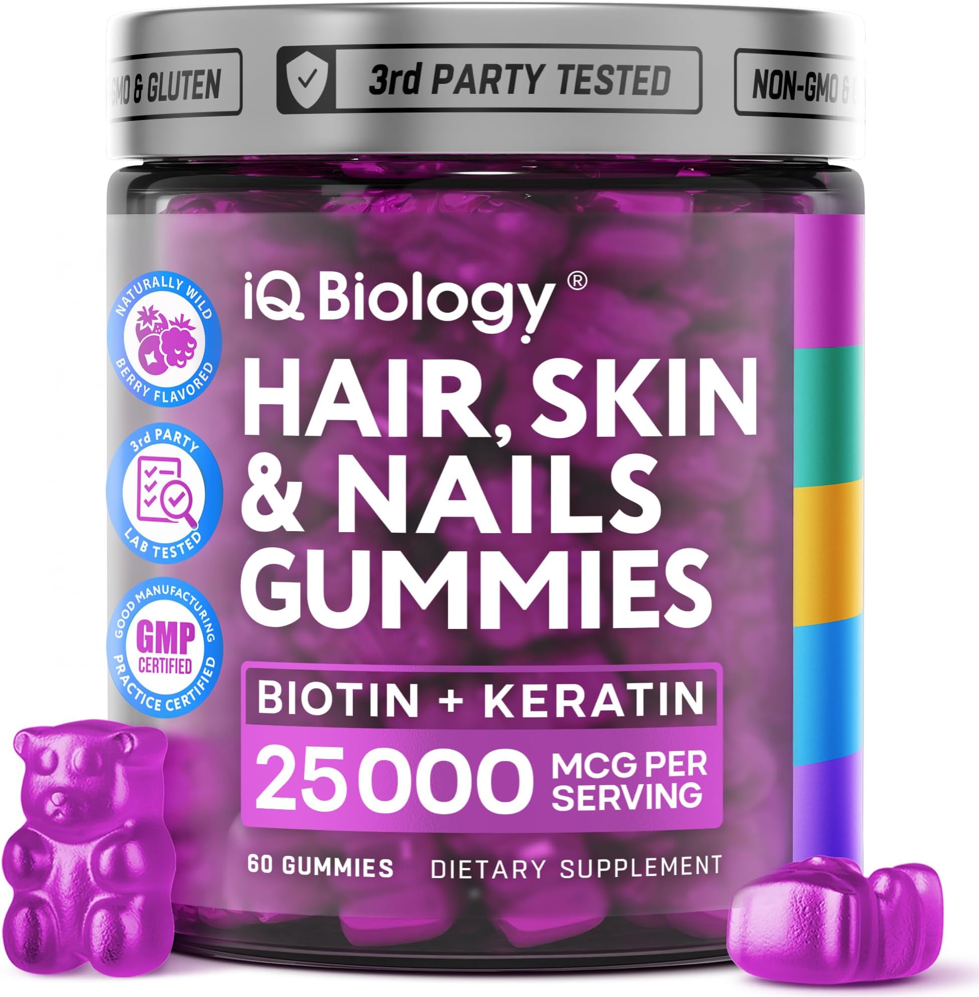 Amazon.com: Hair Skin and Nails Gummies with Biotin Collagen Keratin ...