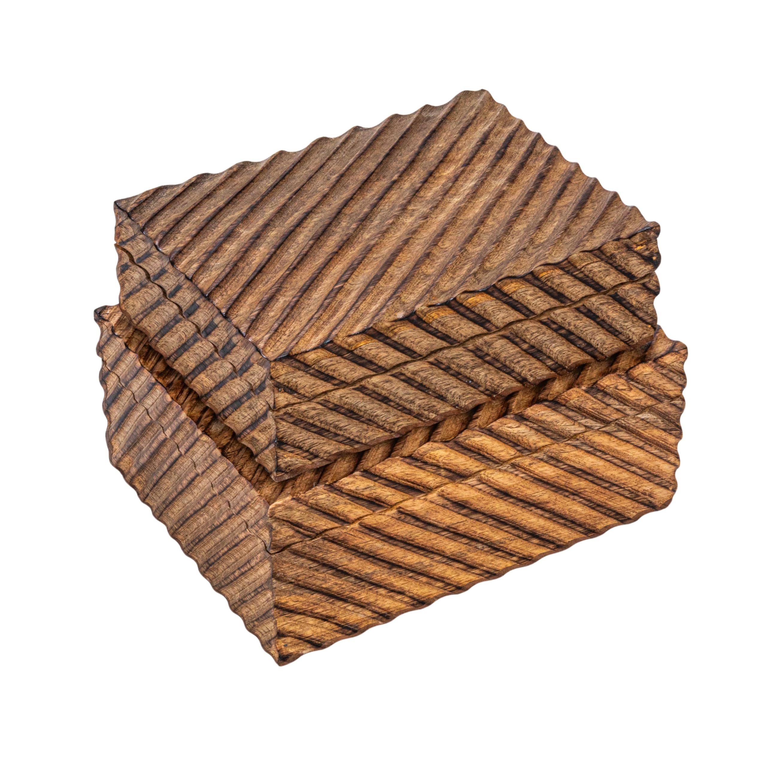 Amazon.com: Creative Co-Op Hand-Carved Mango Wood Nesting Boxes with ...