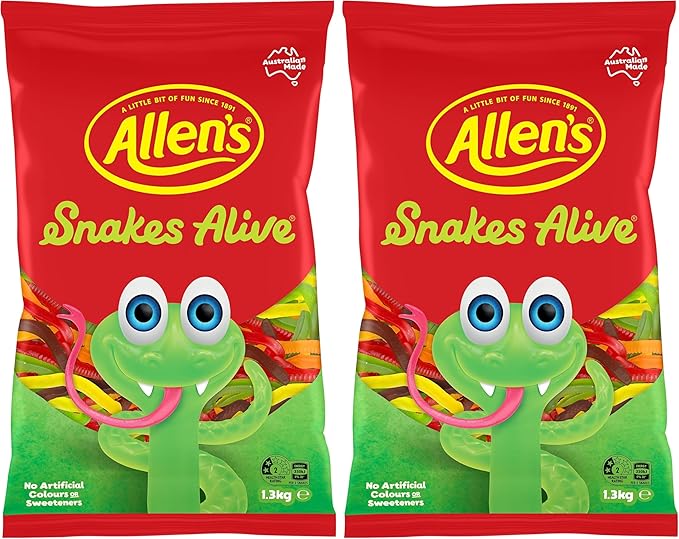 Allen's Snakes Alive Lollies 1.3 kg (Pack of 2) : Amazon.com.au: Grocery
