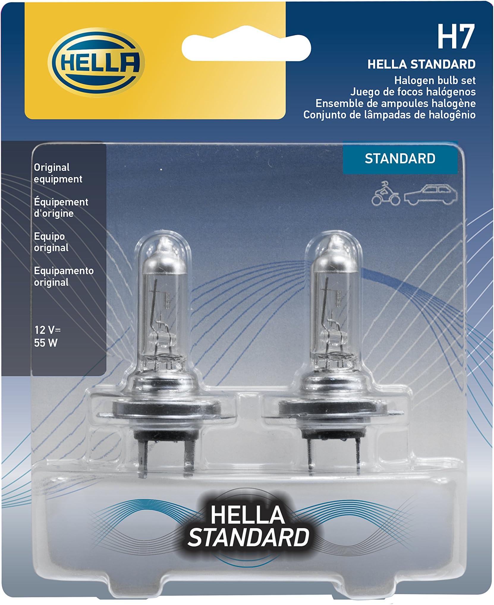 Amazon.com: HELLA H7TB Standard Halogen Bulbs, 12 V, 55W : Automotive