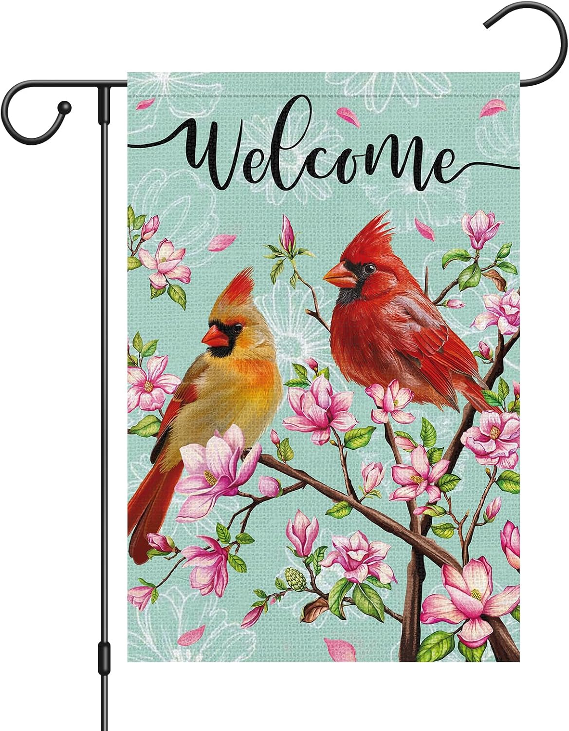 Amazon.com : Wodison Cardinal Bird Welcome Spring Garden Flag, 12x18 ...