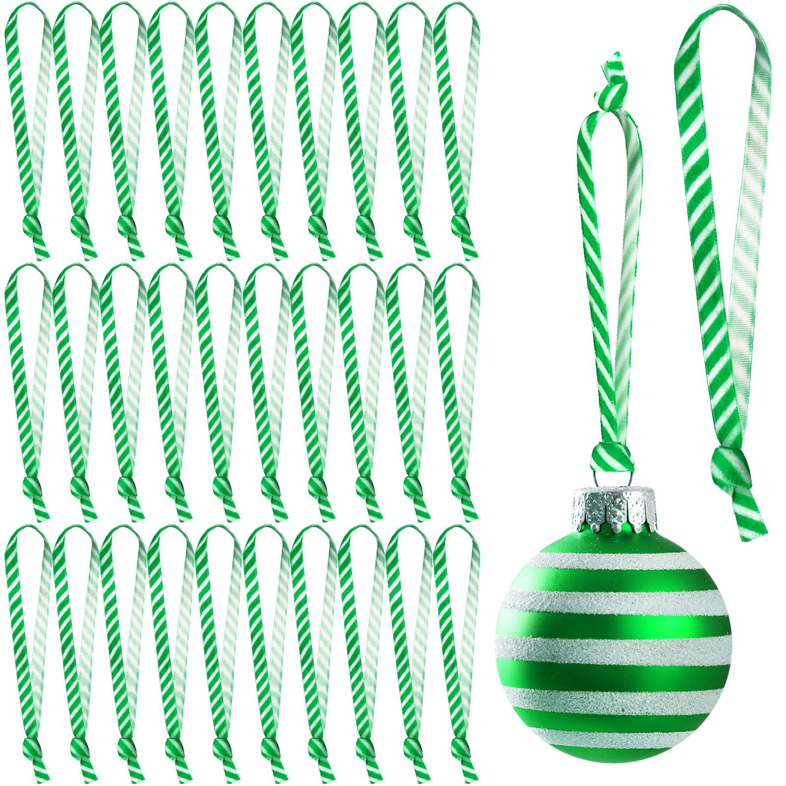 Amazon.com: HunnmingRe 100 Christmas Hangers Ribbons 12 Inch Velvet ...