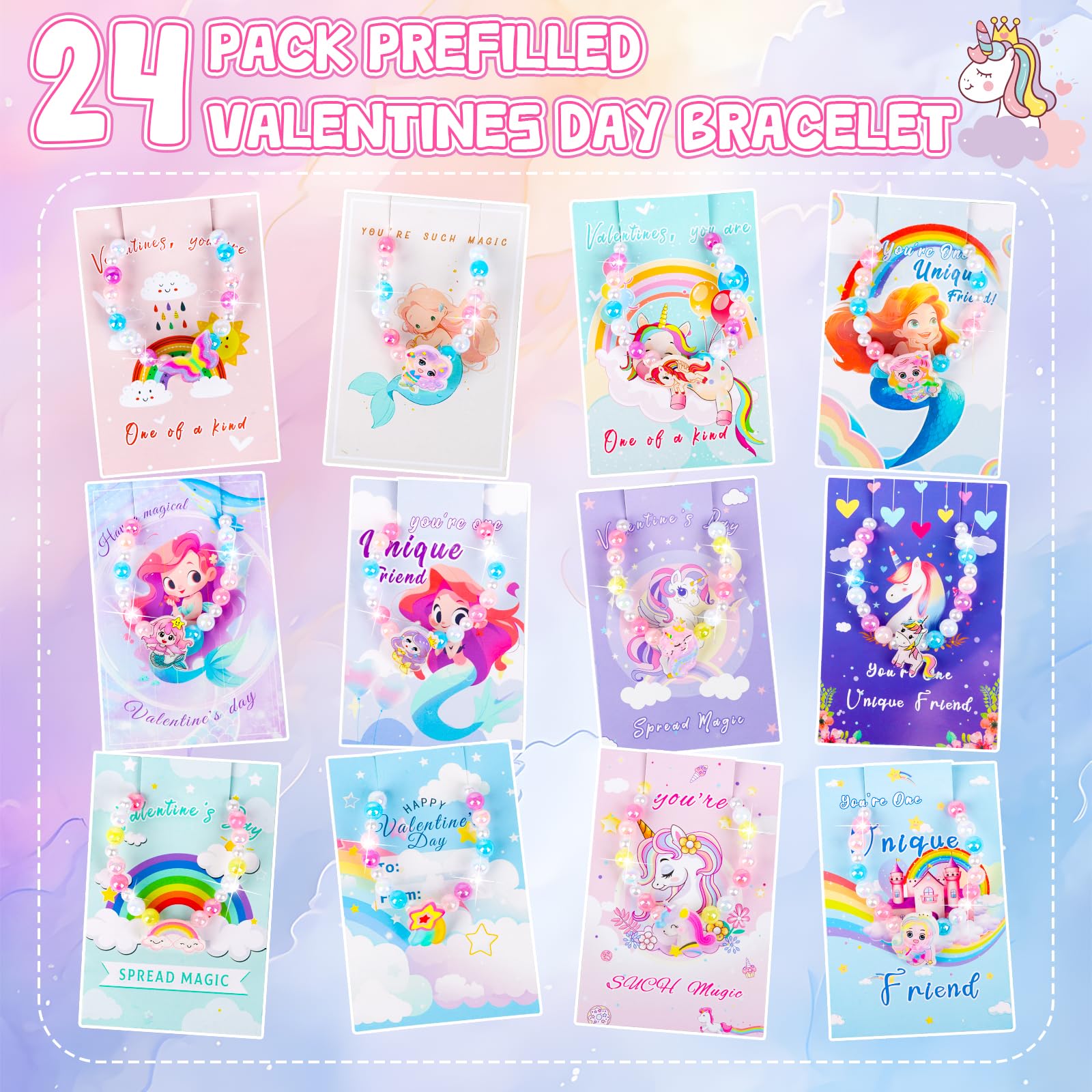 Snapklik.com : Valentines Day Gifts For Kids Classroom,Unicorn ...