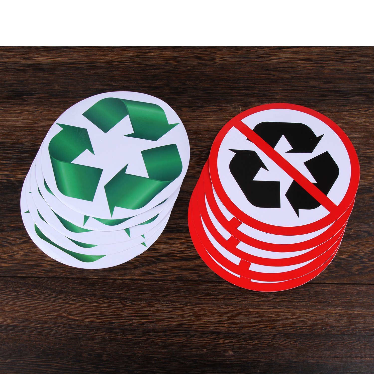 Buy Recycle and Non Recycle Symbol Sticker 5+5 Pack Self Adhesive Vinyl ...