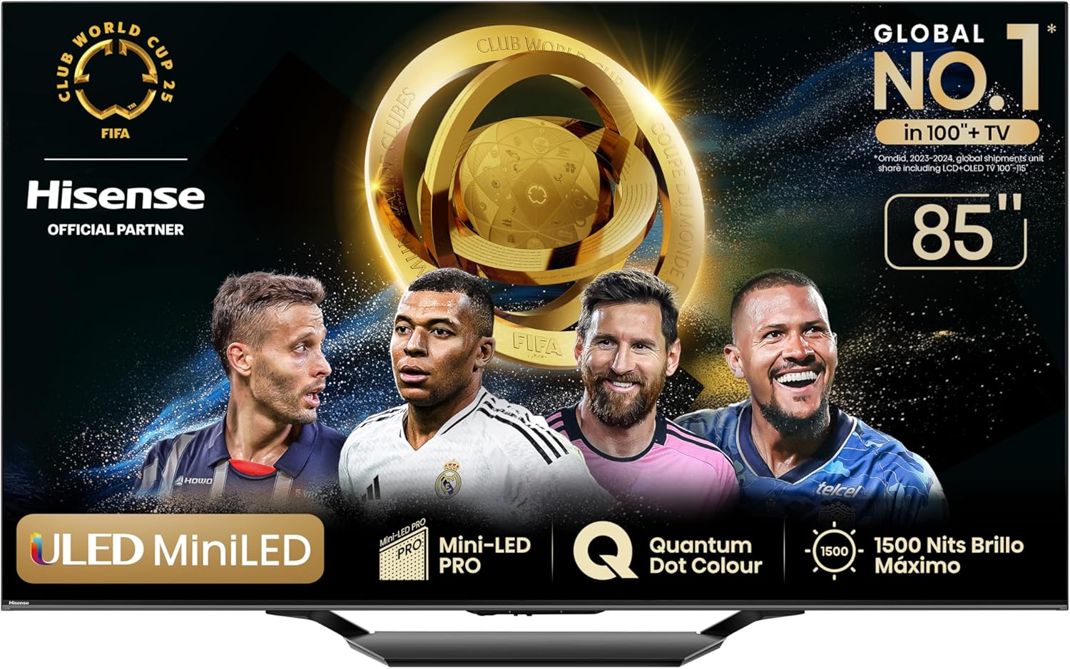 Hisense Television U7N Pantalla 85 Pulgadas,Mini-LED Pro Smart Google TV UHD 4K,Control Remoto ...