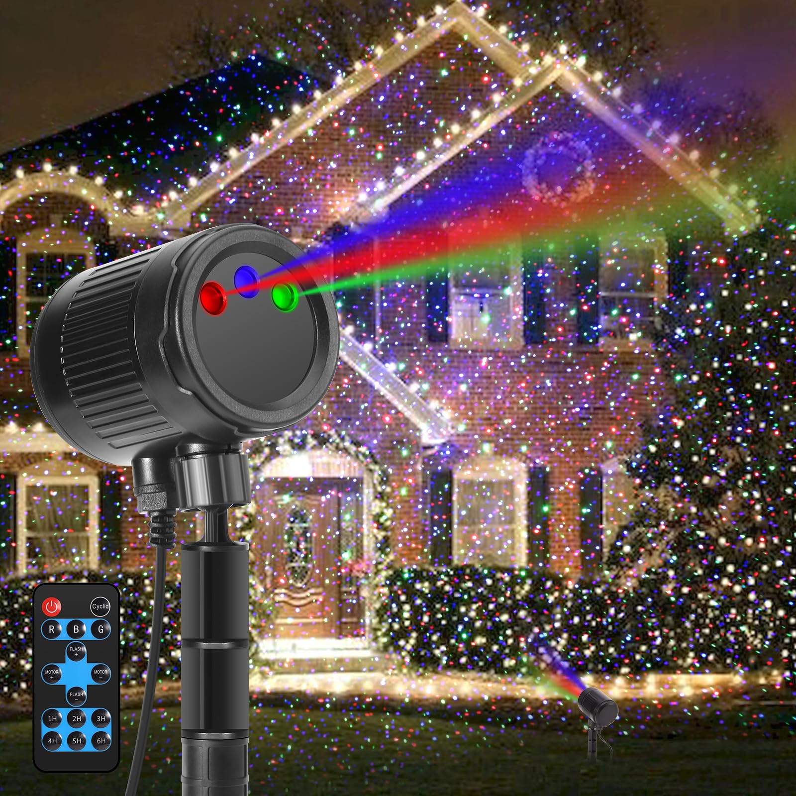 Outdoor Laser Projector 3 Color Laser Christmas Projector Lights