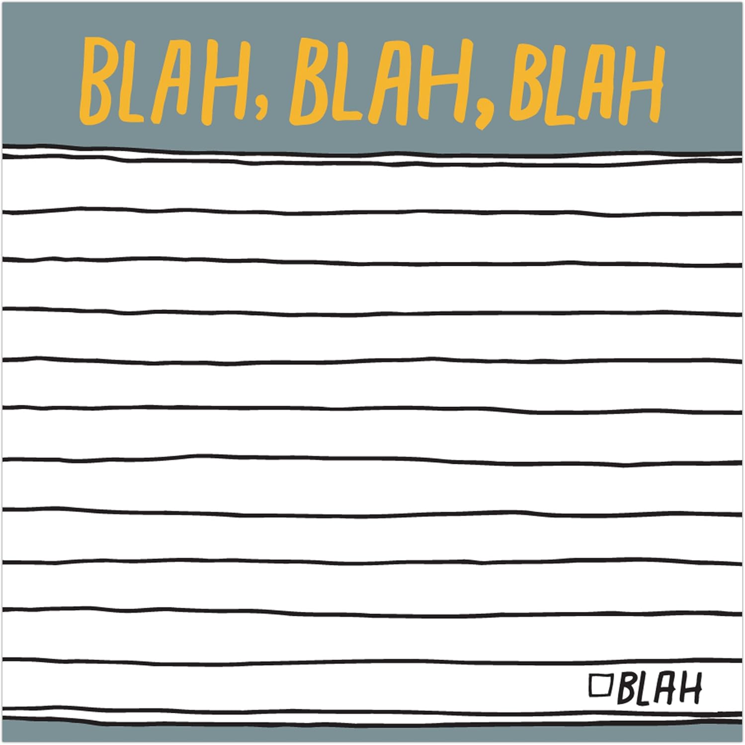 Amazon.com : Knock Knock 3 x 3-Inch, 100 Sheets, BLAH, BLAH, BLAH Hand ...