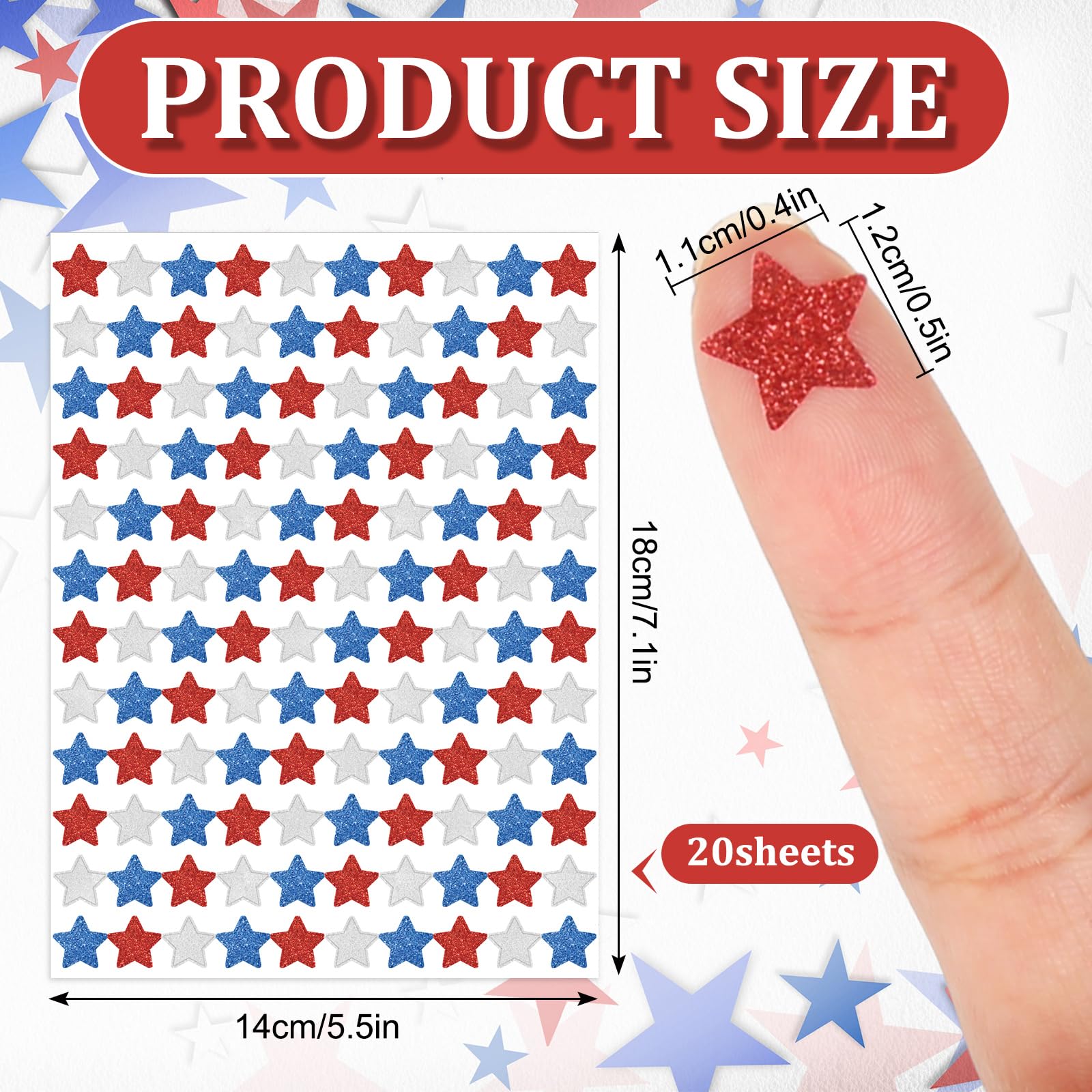 Patriotic Star Stickers
