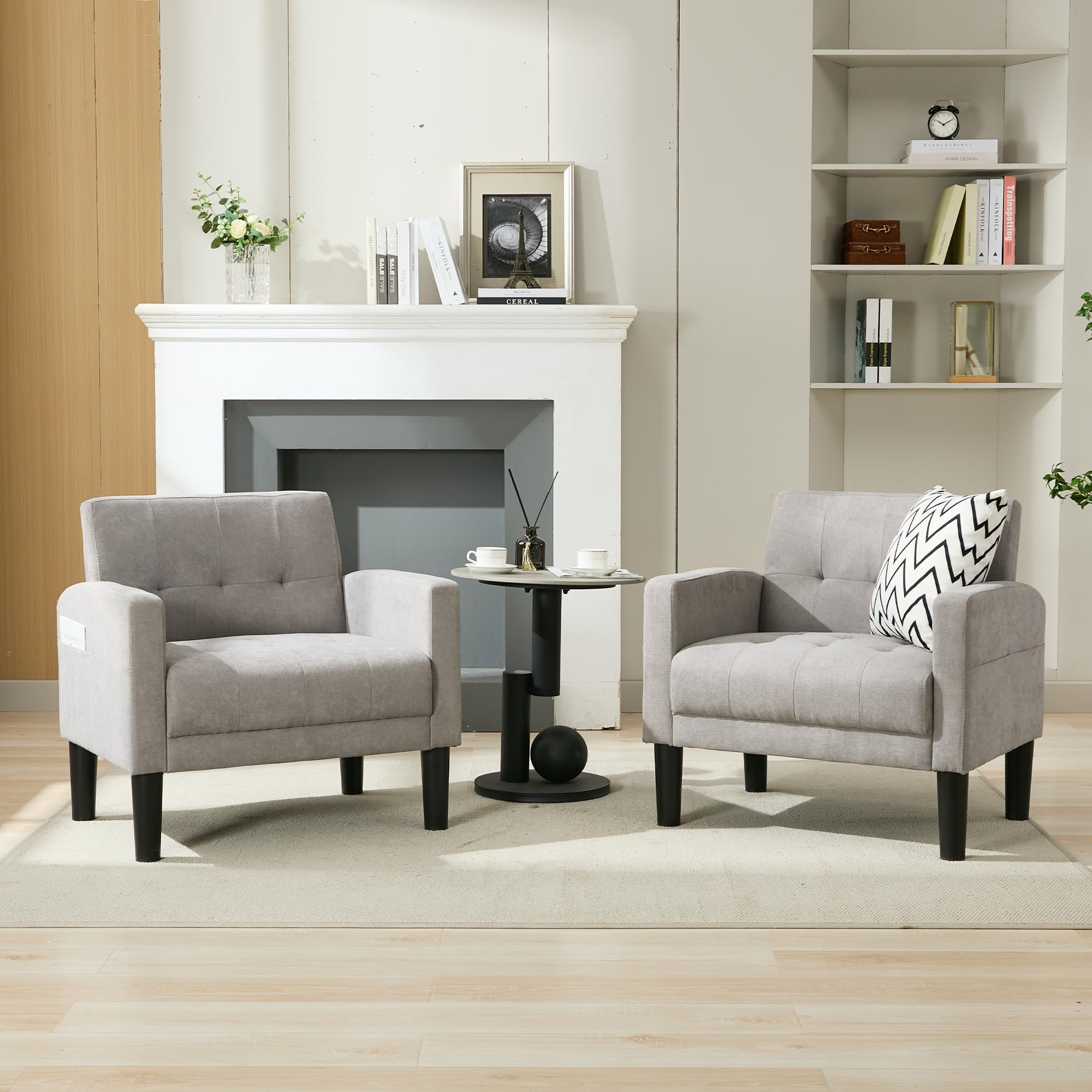 Amazon.com: TYBOATLE Accent Chair Sets of 2 Living Room Chairs Cozy ...