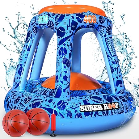 Amazon.com : Swimline Super Hoops Floating Basketball Game with Ball ...
