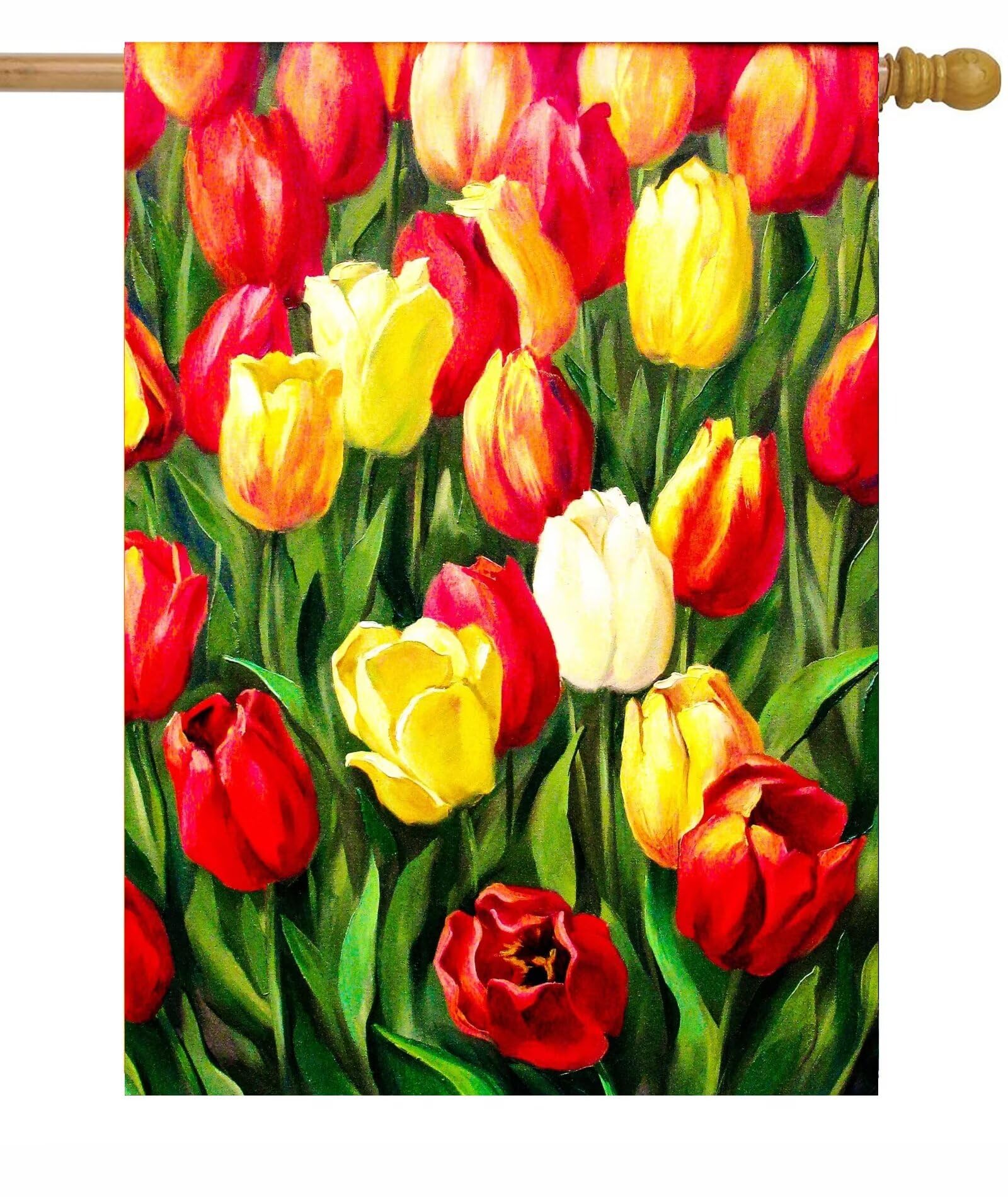 Amazon.com : Pickako Oil Painting Tulips Flowers Blossom in the Meadow ...