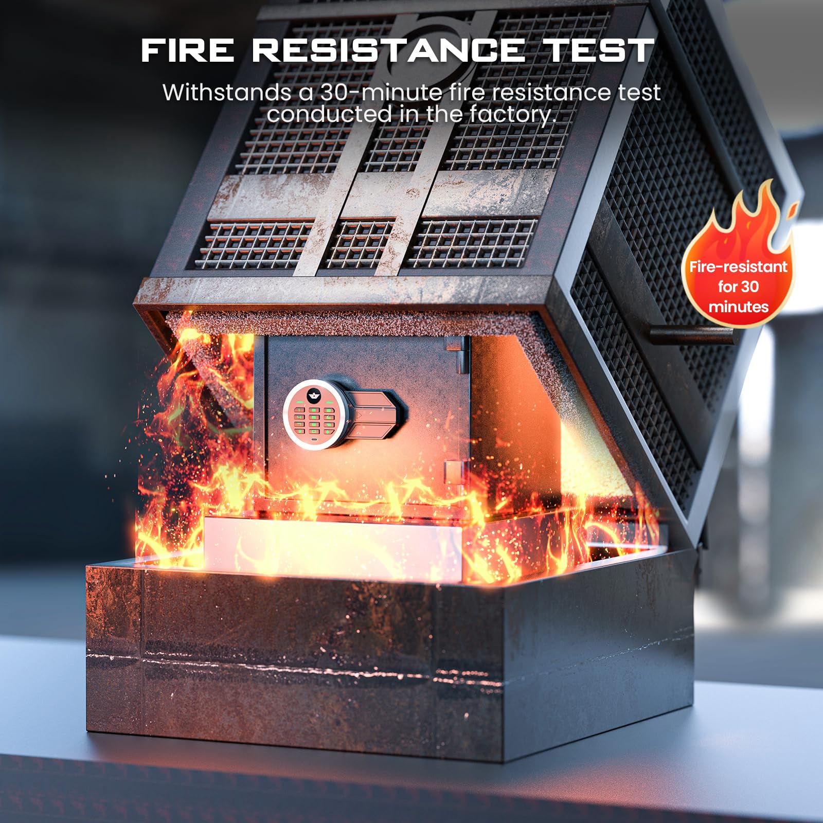 Kavey 1.2 Cub Fireproof Waterproof Safe Box, Heavy Duty Fireproof Safe ...