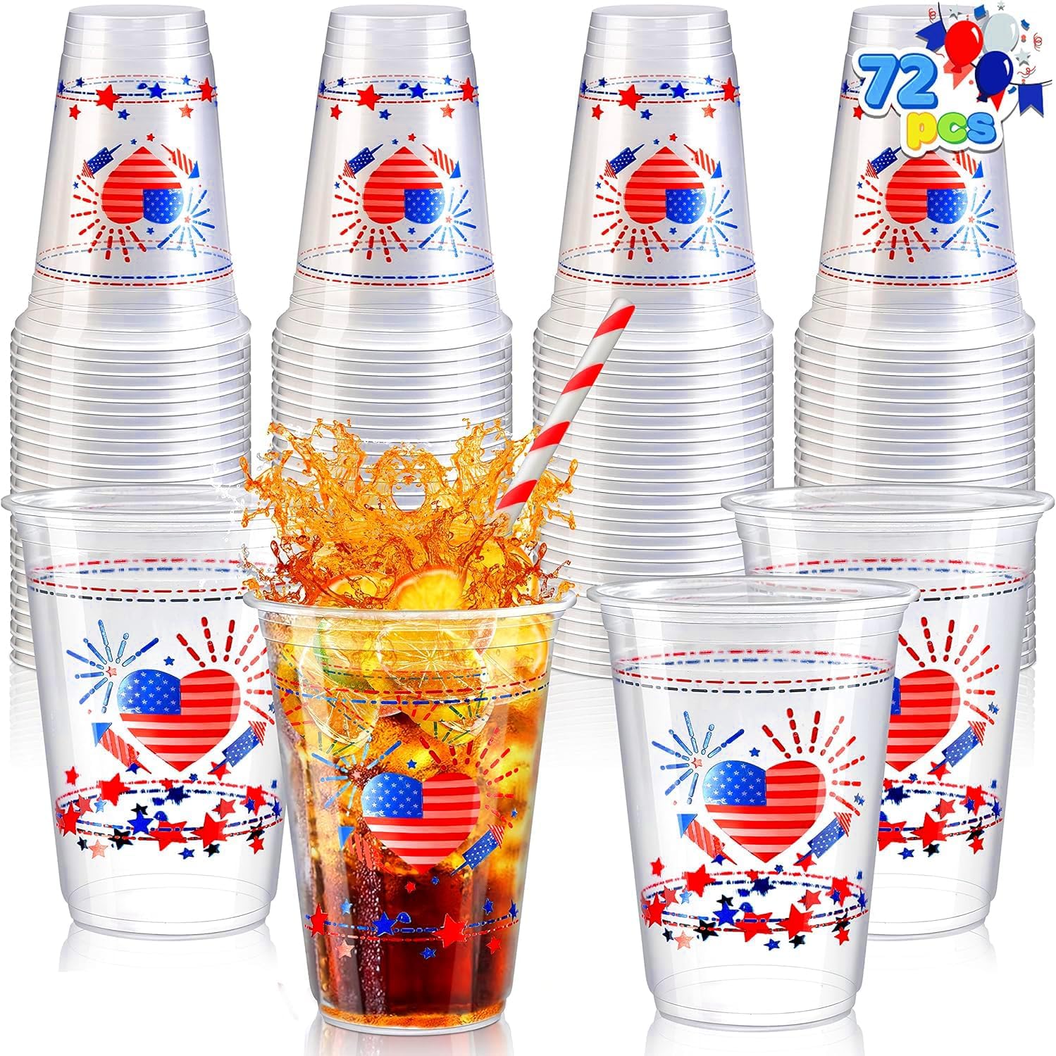Amazon.com: JOYIN 24 Pcs 16OZ Graduation Party Plastic Cups (Black ...